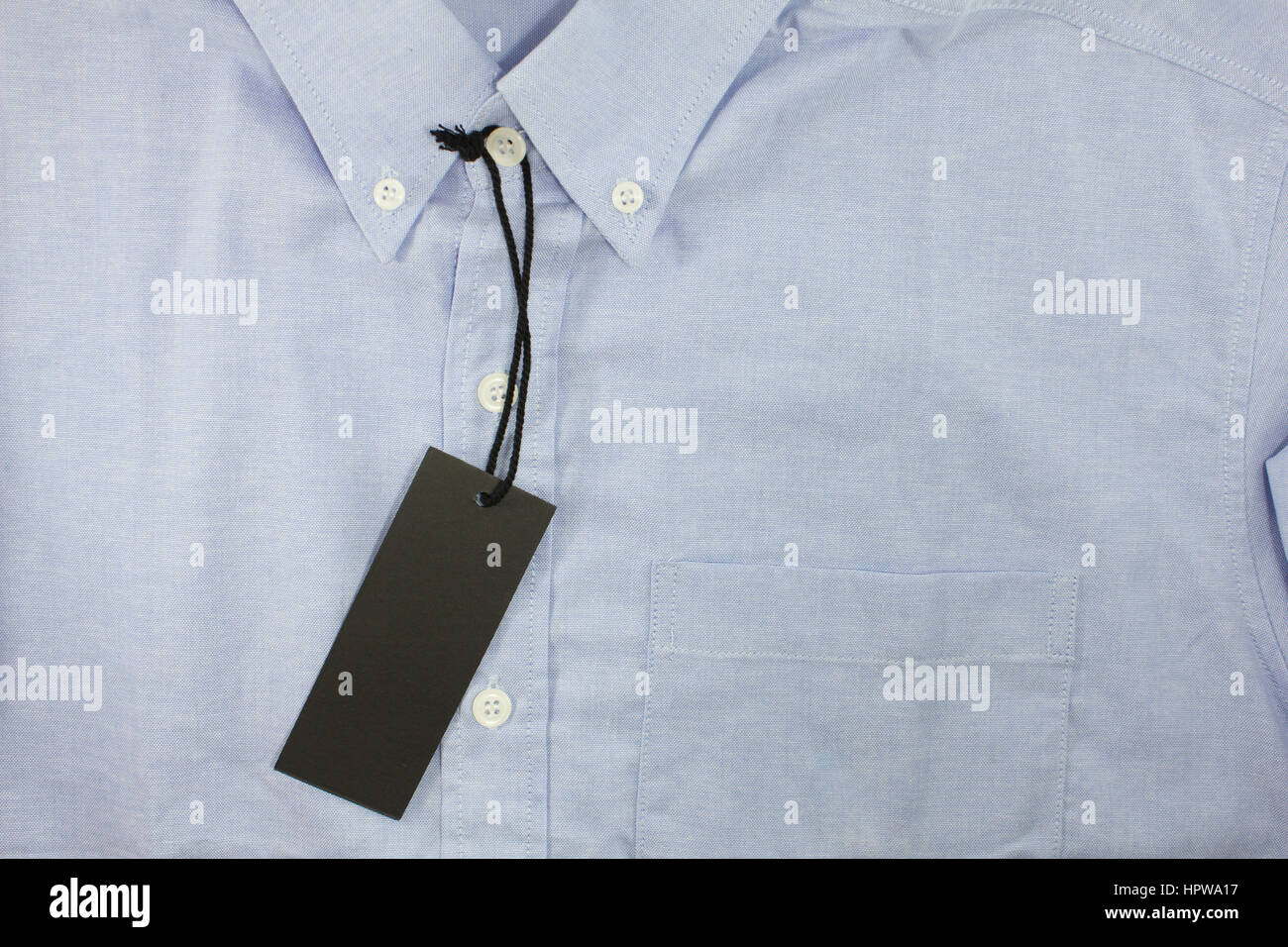 black blank price tag on formal shirt Stock Photo - Alamy