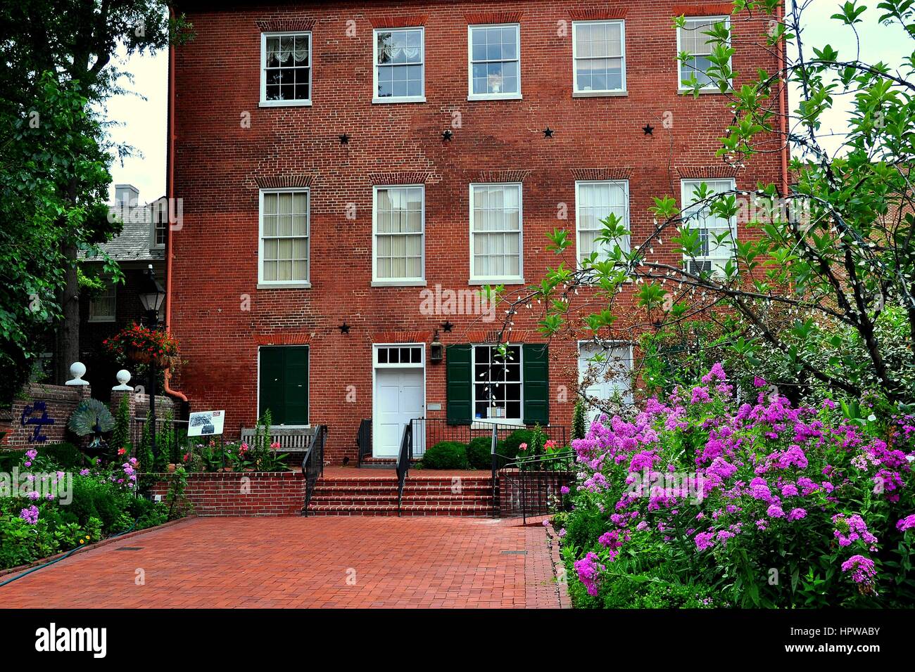 Baltiimore, Maryland - July 23, 2013: Historic 1811 Carroll Mansion at ...