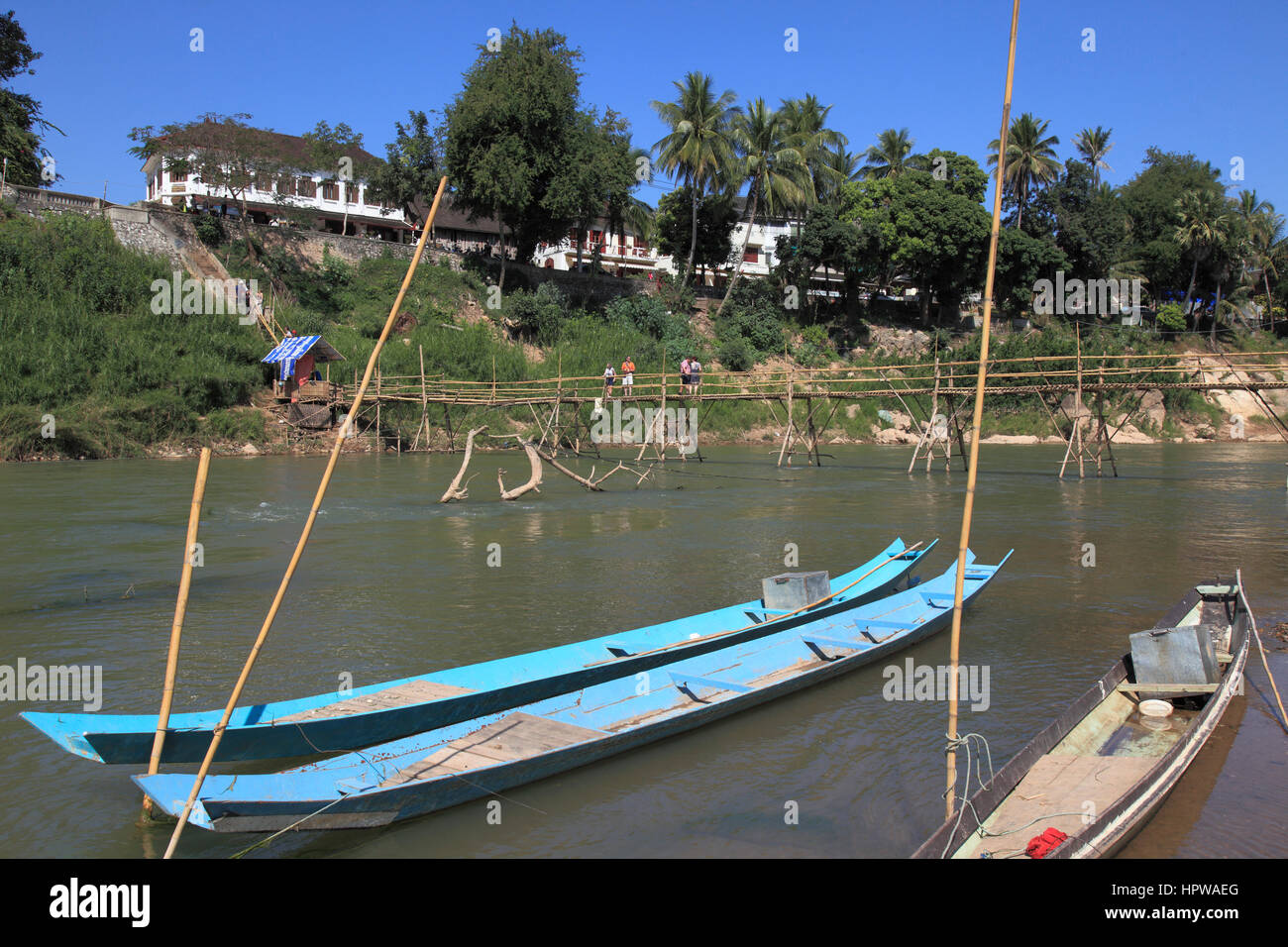 Luang prabang river boats hi-res stock photography and images - Alamy