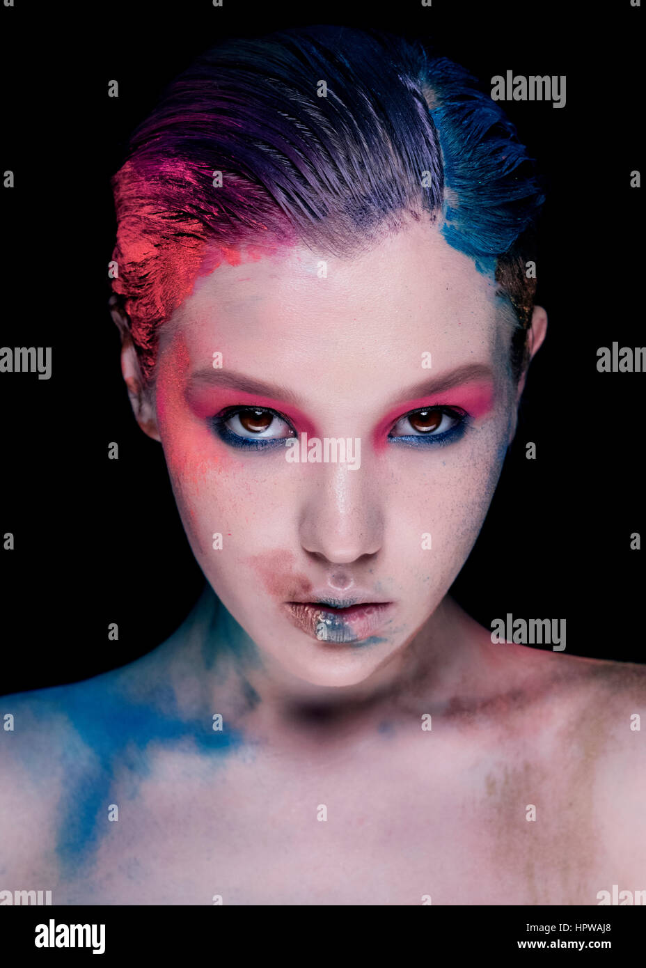 Beautiful woman bright eyes hi-res stock photography and images - Alamy