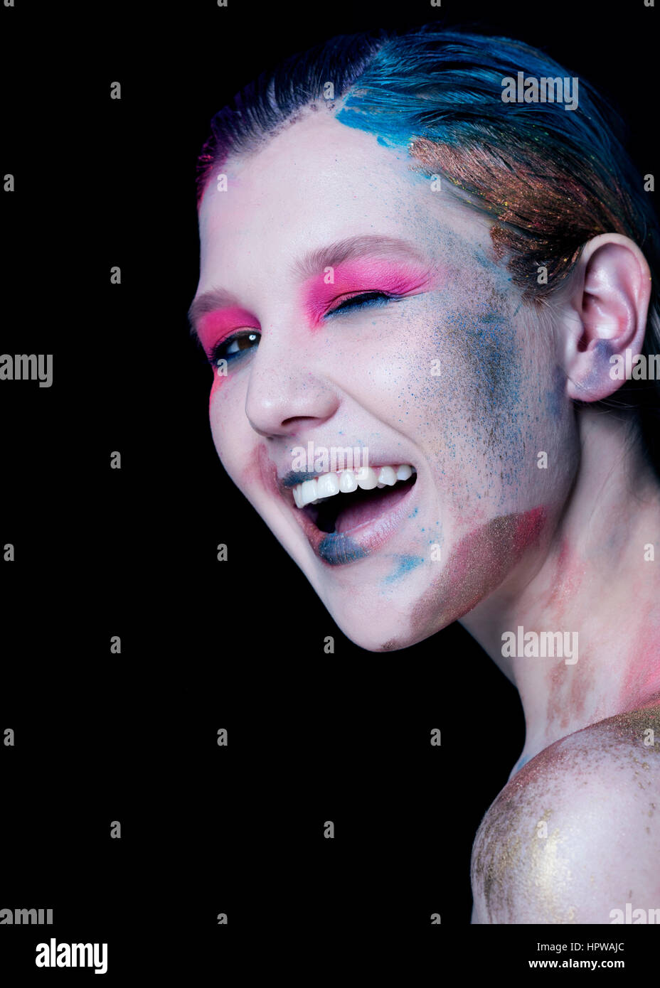 bright girl laughing Stock Photo - Alamy