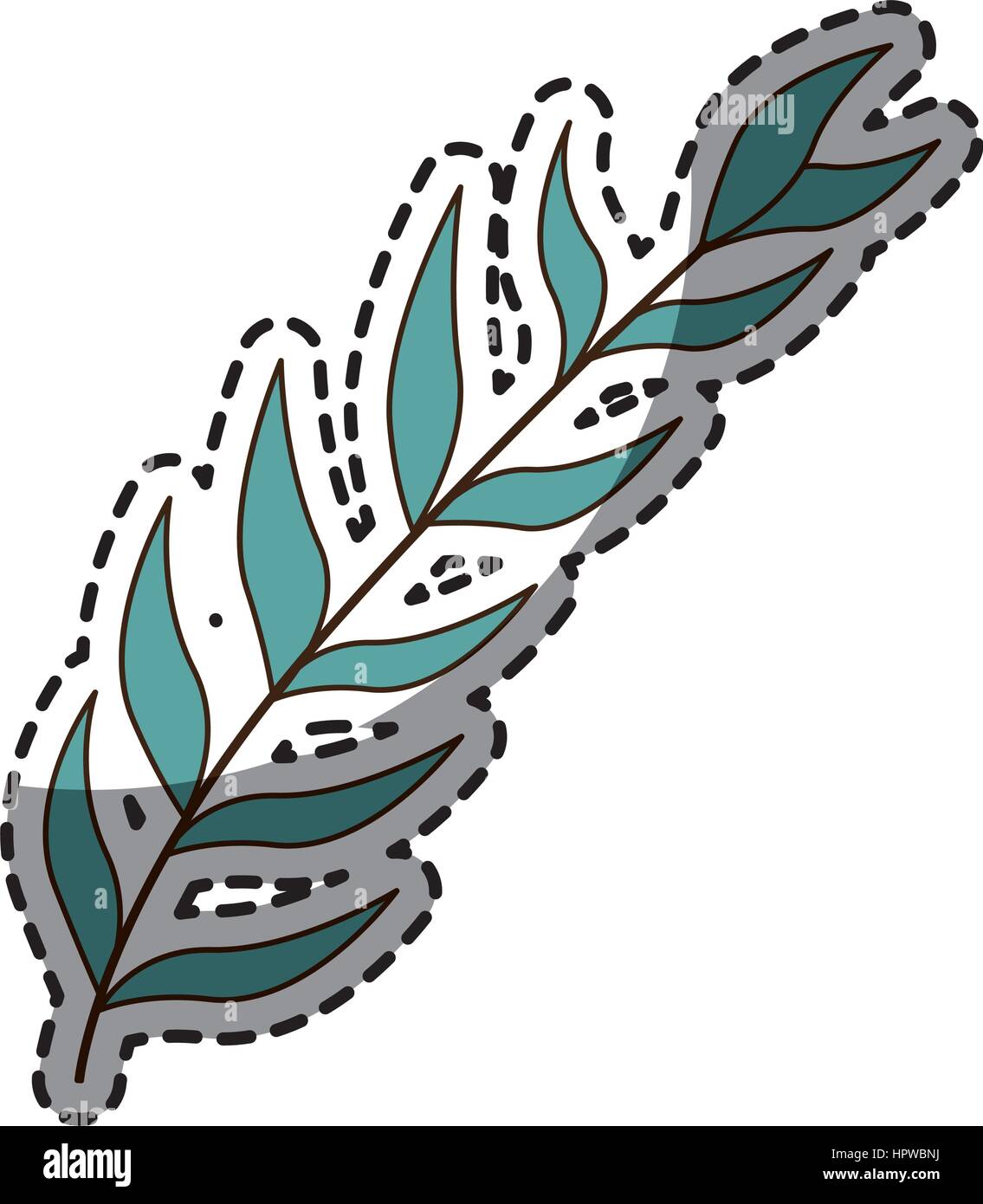 Blue pine tree leaves Stock Vector Images - Alamy