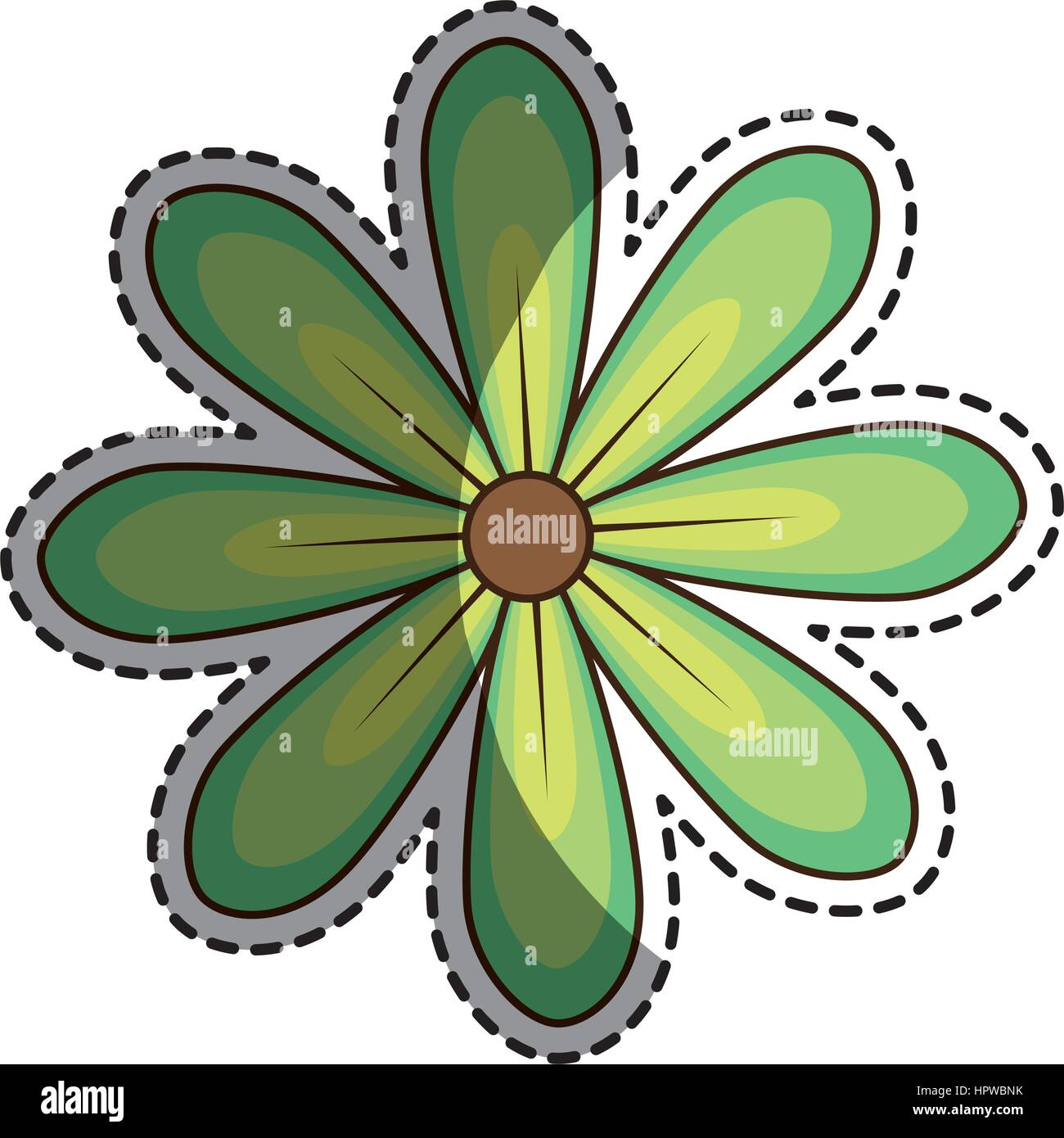 sticker of daisy flower icon floral design Stock Vector Image & Art - Alamy