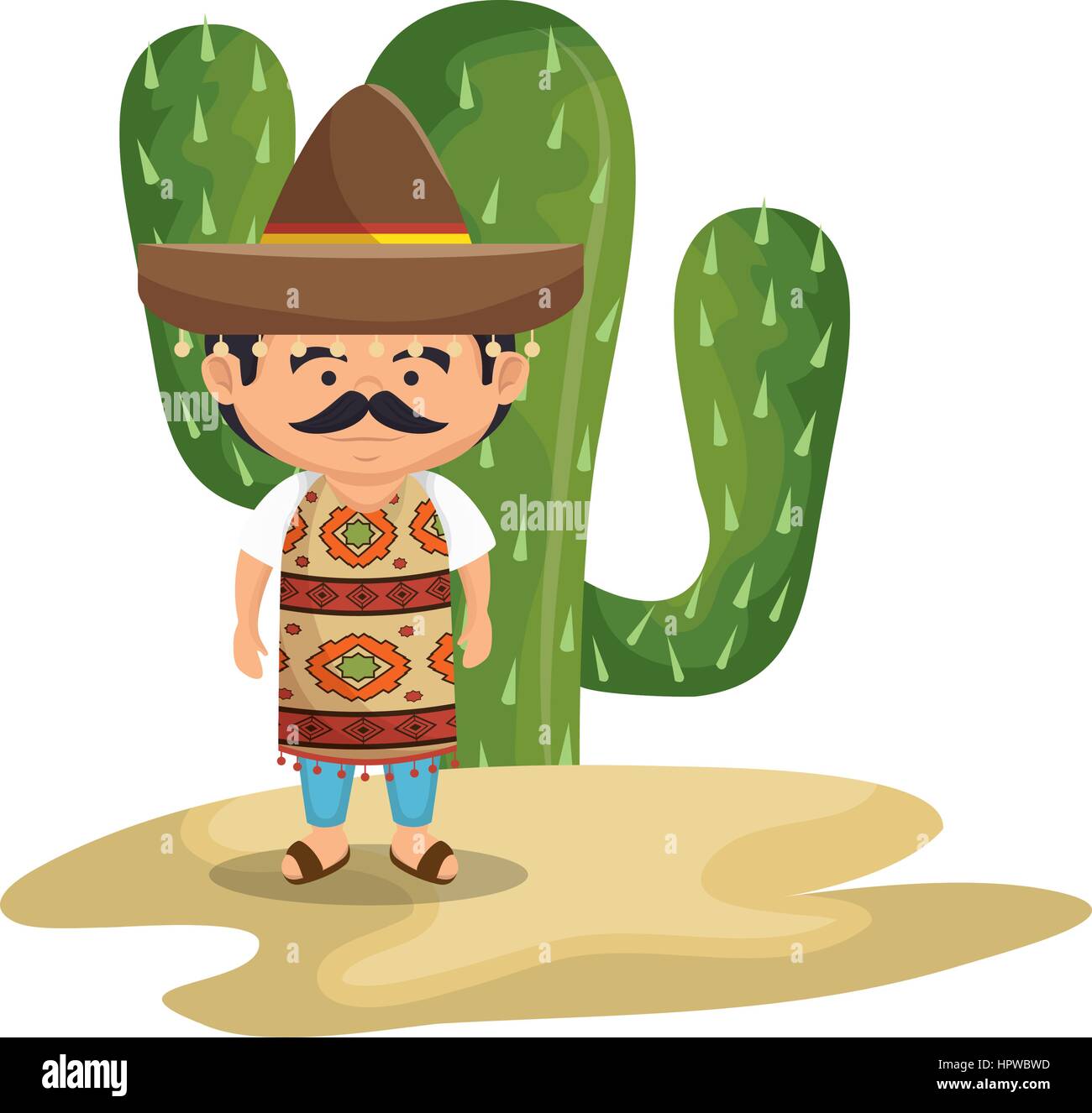 Cactus man Stock Vector Images - Alamy