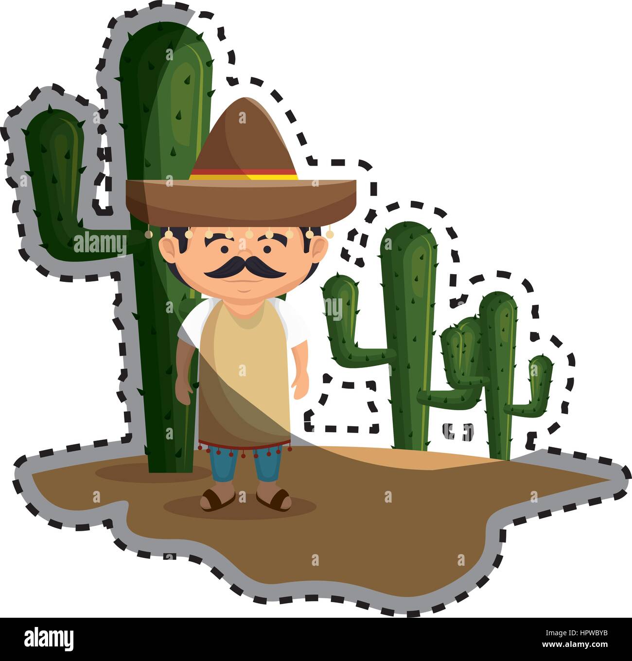 Mexican man outfit Stock Vector Images - Alamy