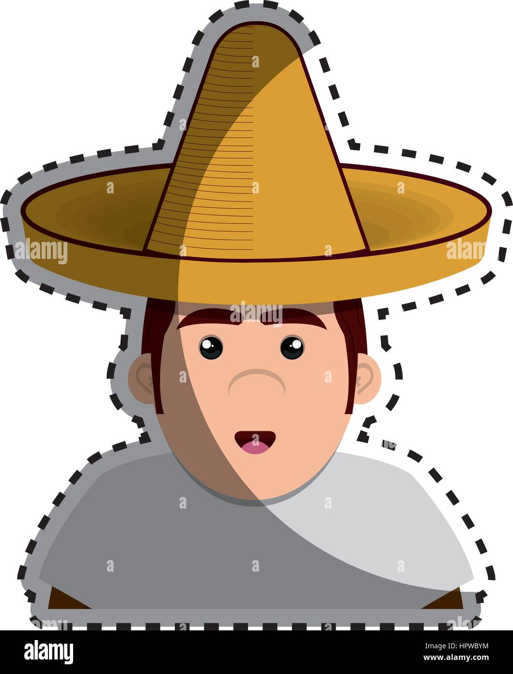 Half body portrait happy Stock Vector Images - Alamy