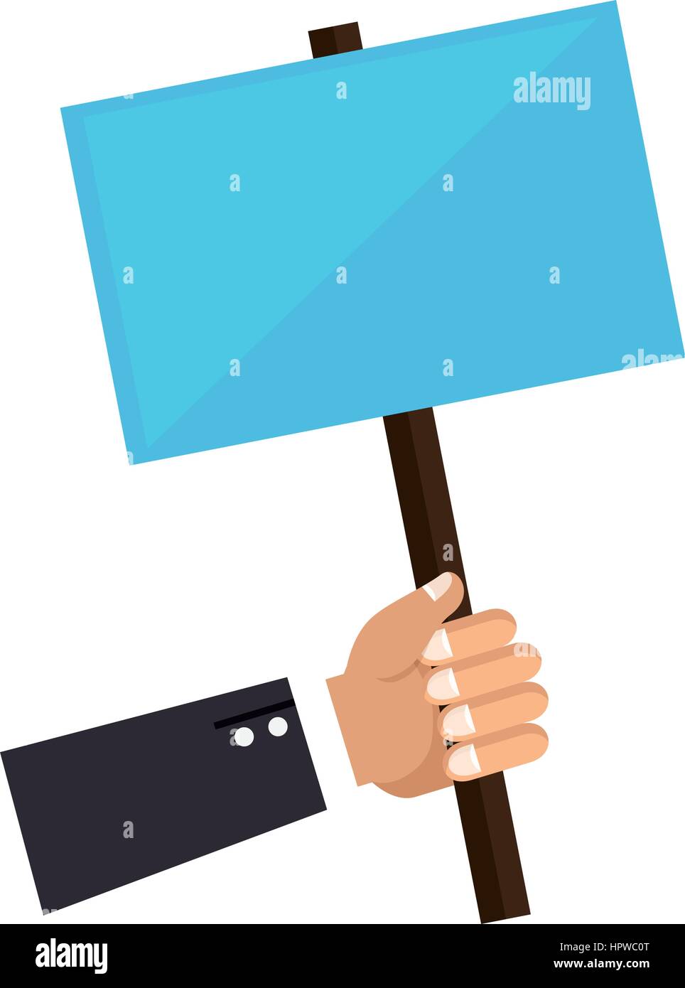 hand holding a poster with pole Stock Vector Image & Art - Alamy