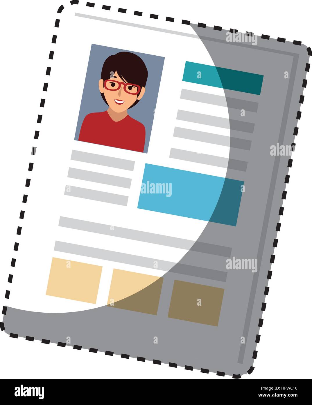 Cv curriculum vitae template Cut Out Stock Images & Pictures - Alamy