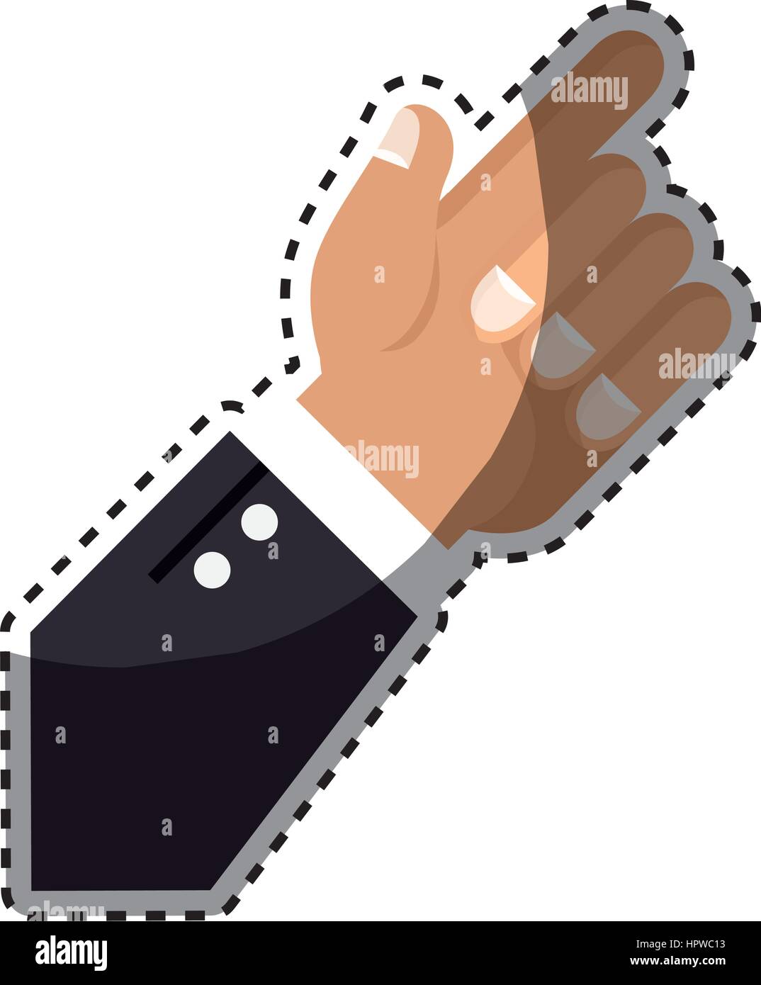 Hand Symbol Sticker Stock Vector Images - Alamy