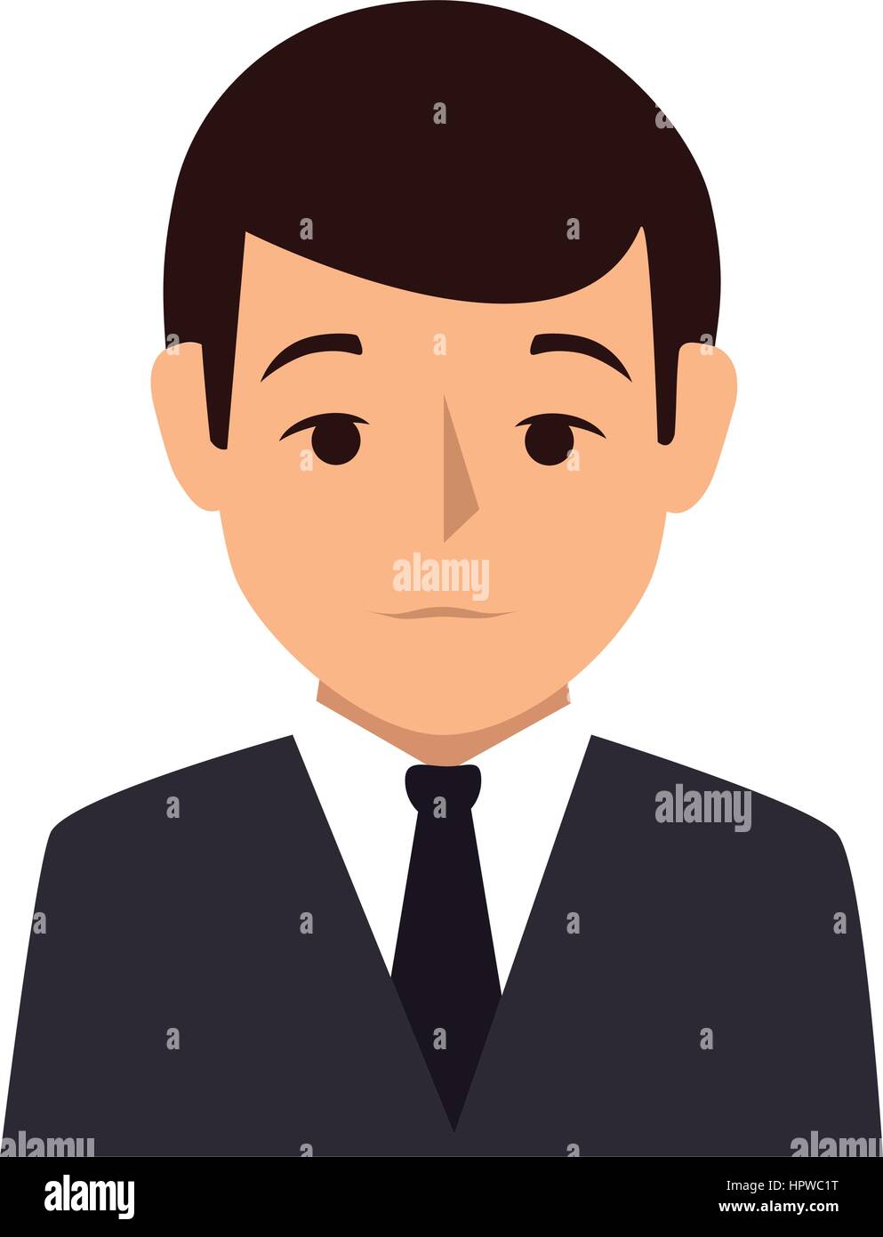 colorful silhouette half body man formal style Stock Vector Image & Art ...