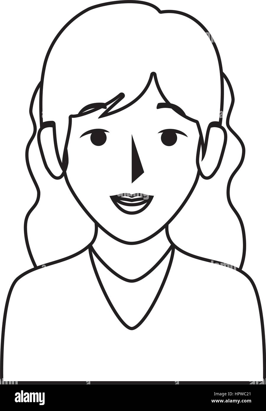 Clipart Mom Face Black Hair