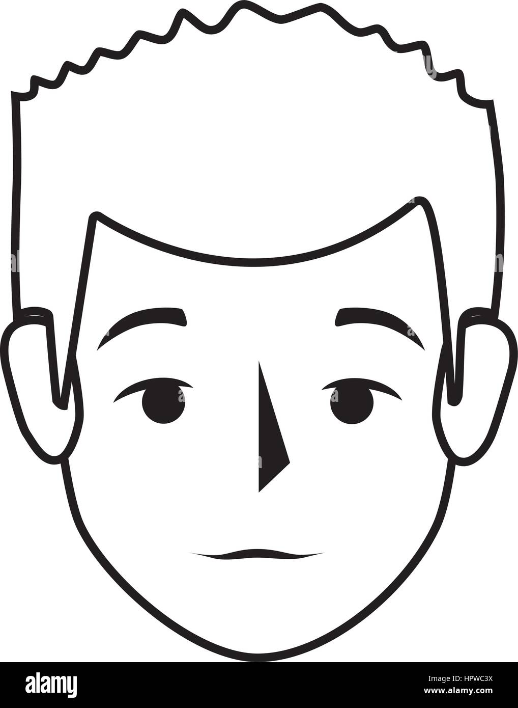 silhouette front view man with serius gesture Stock Vector Image & Art ...