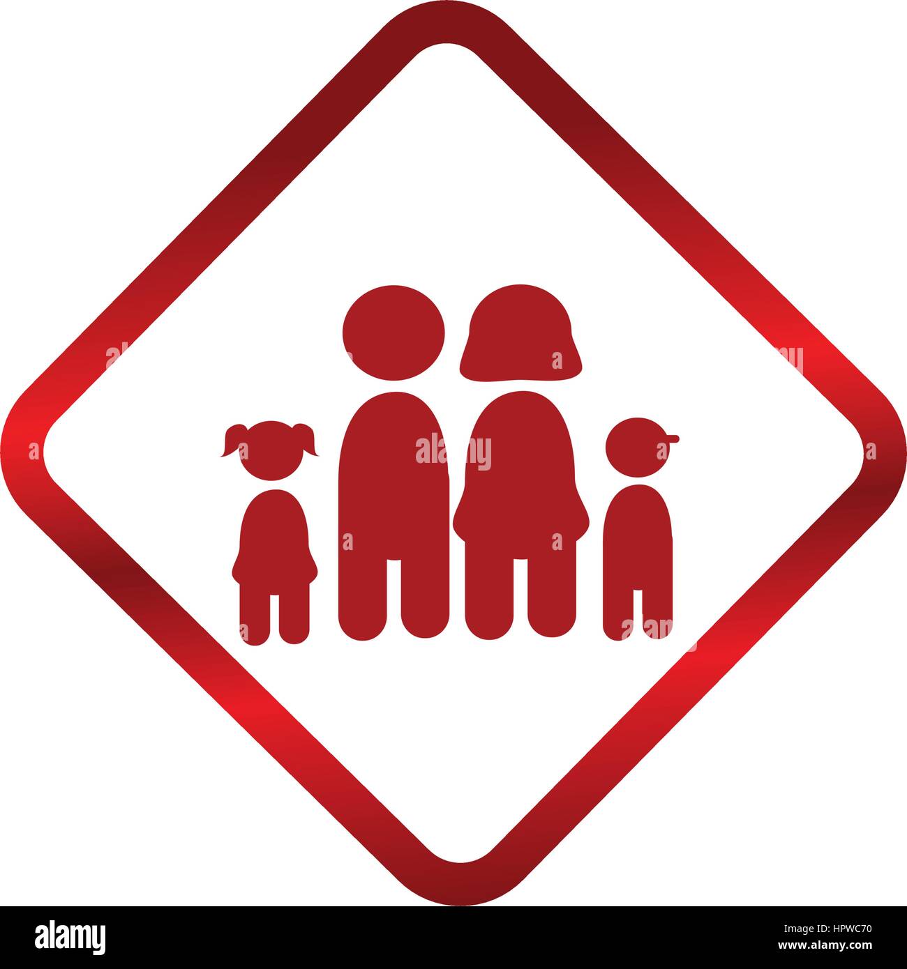 red square frame with pictogram of family Stock Vector Image & Art - Alamy