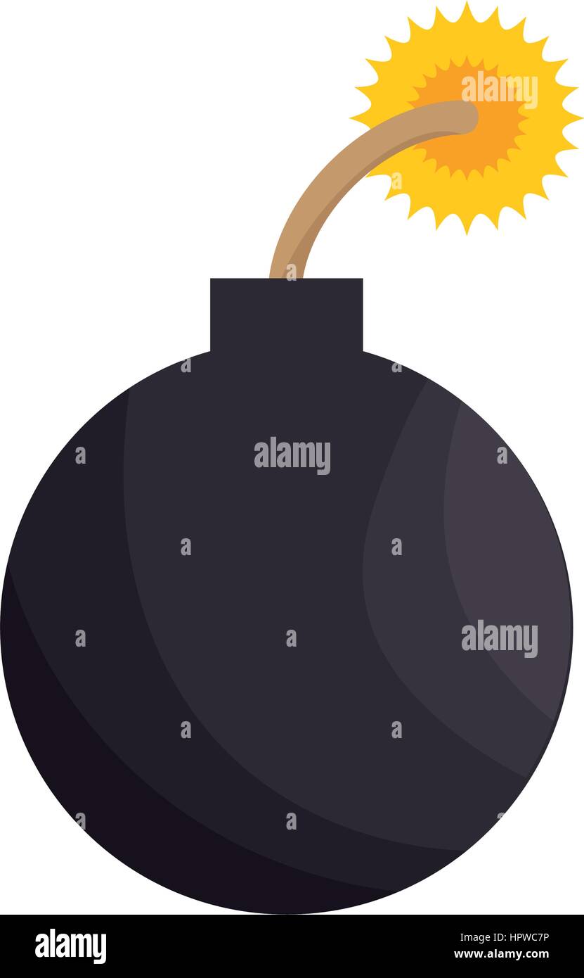color silhouette with bomb icon Stock Vector Image & Art - Alamy