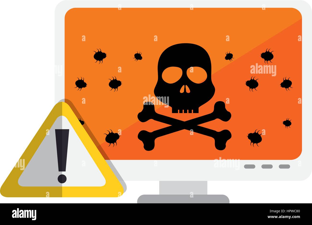 Virus device screen Stock Vector Images - Alamy