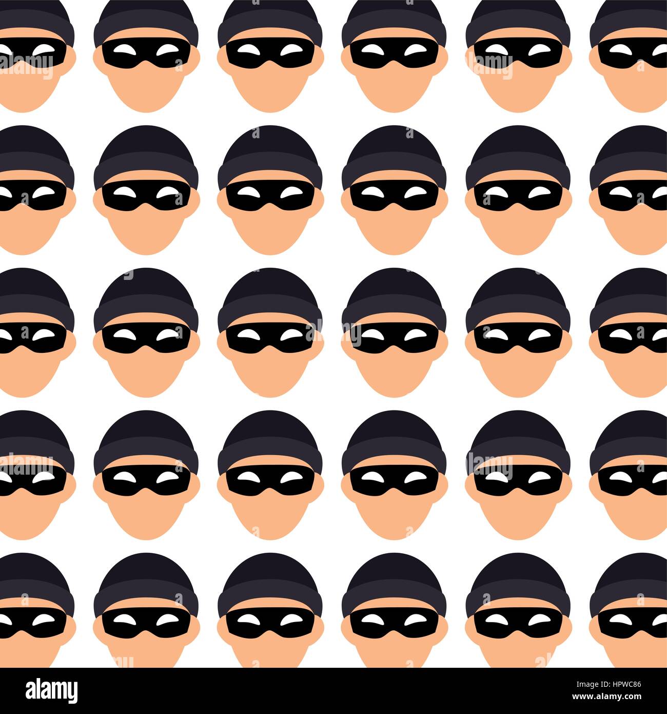 color silhouette with pattern of hacker face Stock Vector Image & Art ...