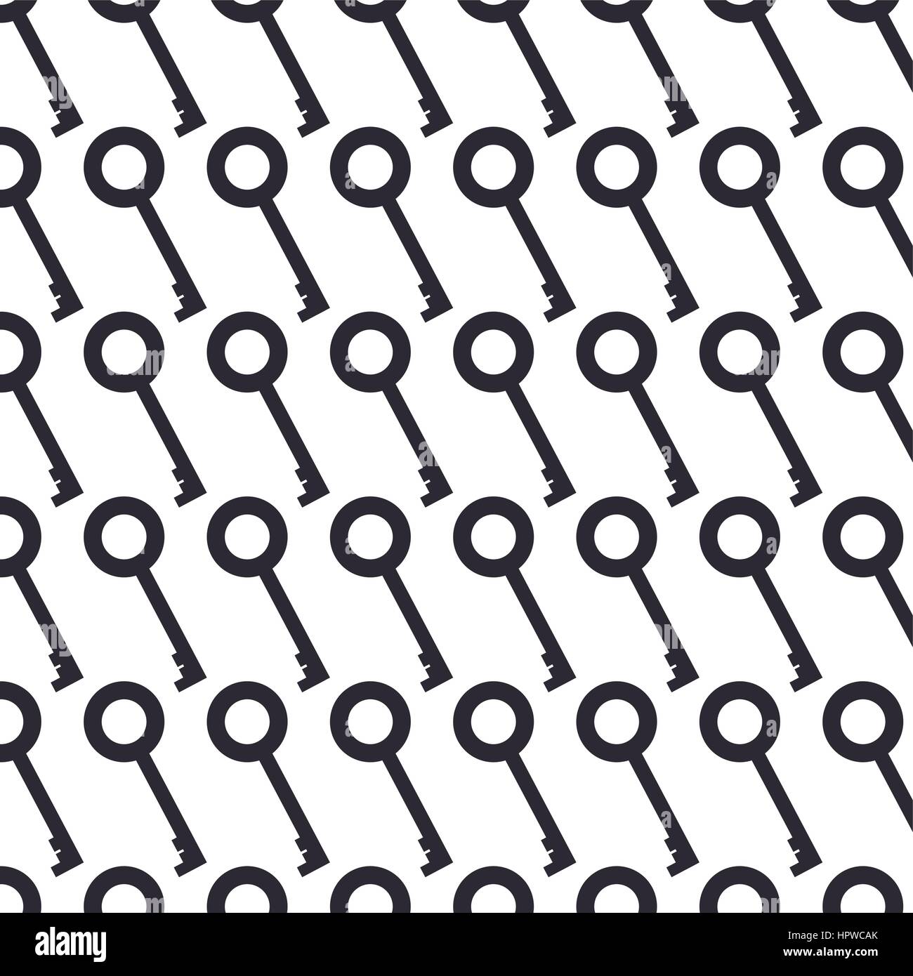monochrome pattern of rounded shape vintage key Stock Vector Image ...
