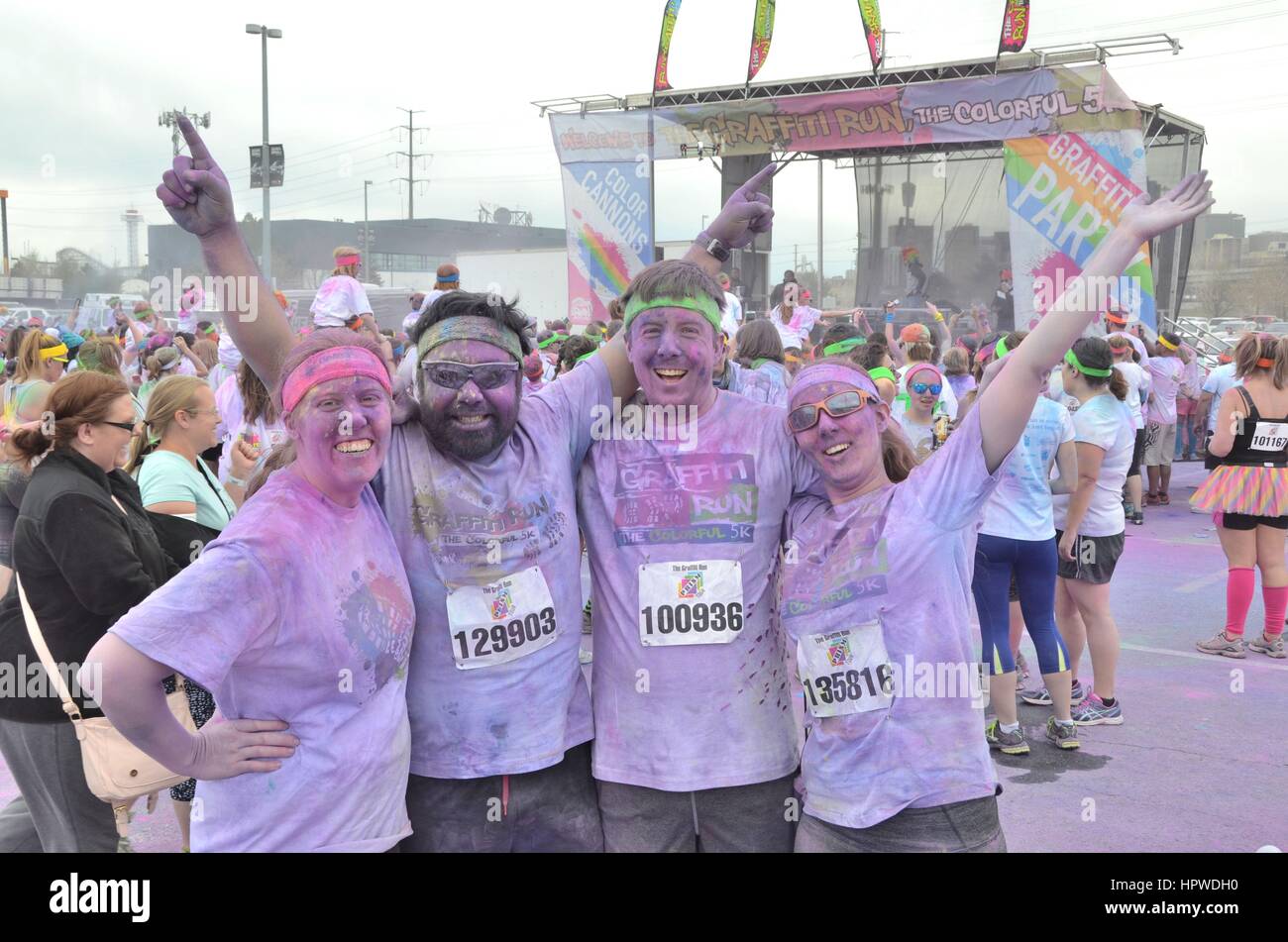 Graffiti Run in Denver Stock Photo - Alamy