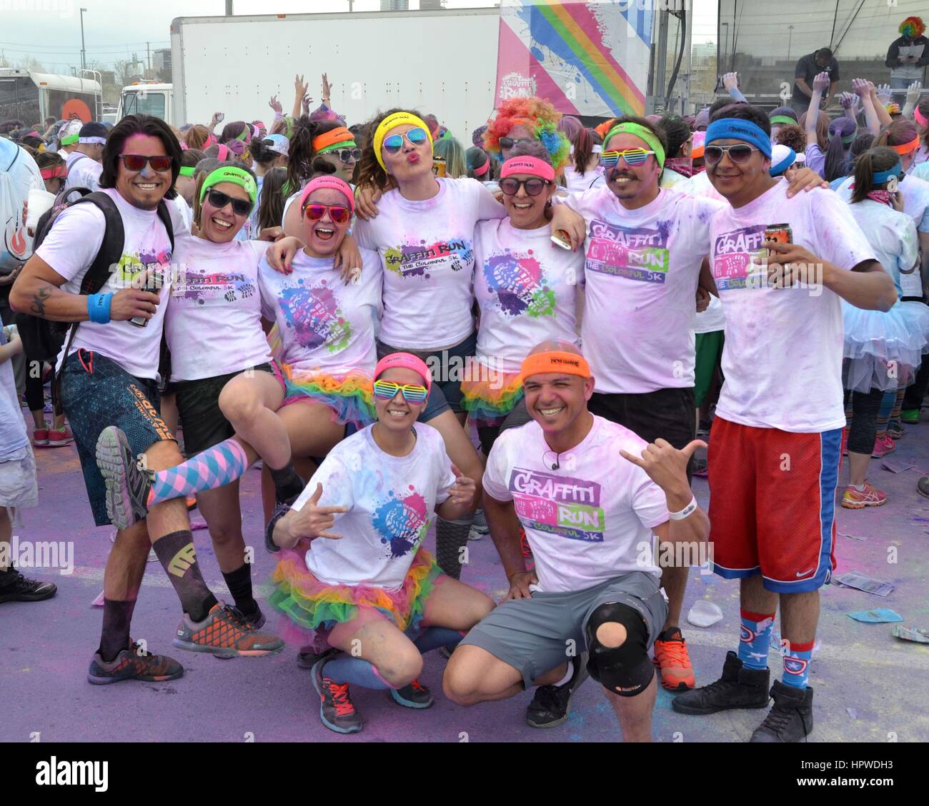 Graffiti Run in Denver Stock Photo - Alamy