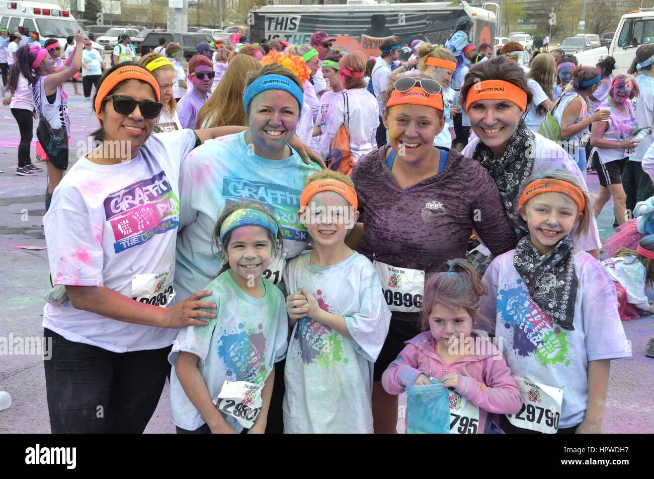 Graffiti Run in Denver Stock Photo - Alamy