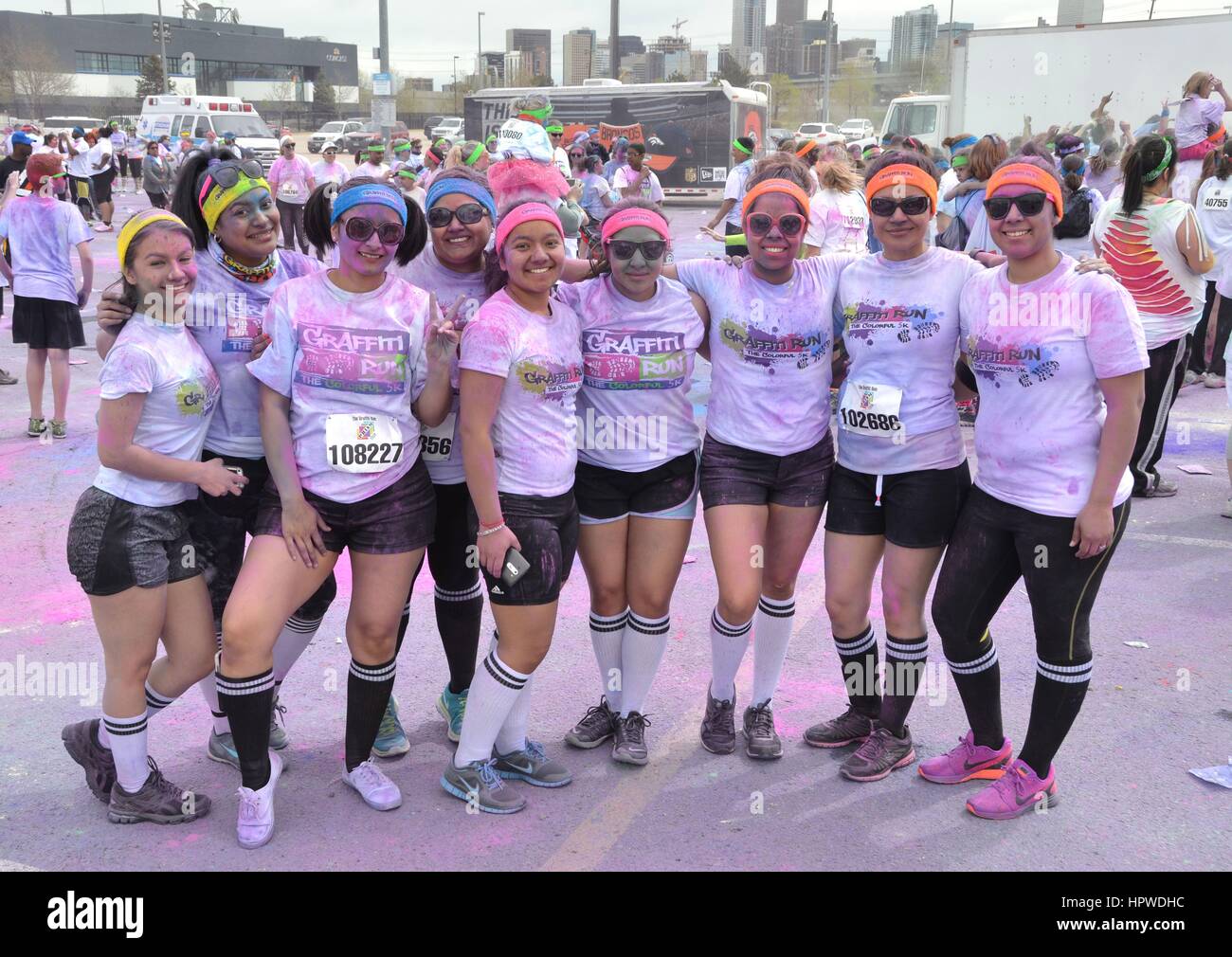 Graffiti Run in Denver Stock Photo - Alamy