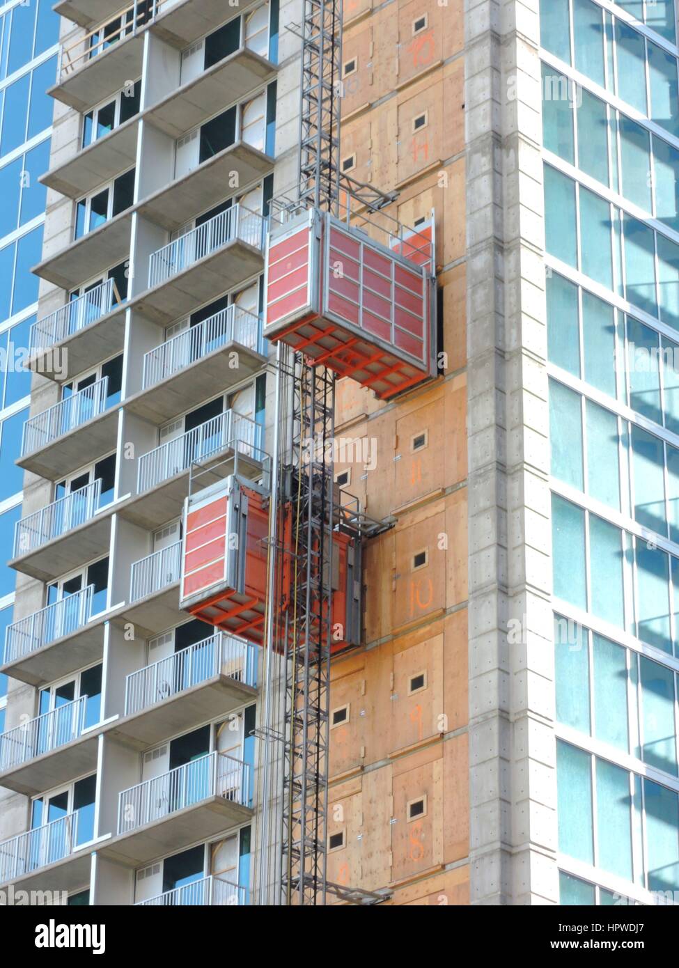 Construction Site Building Elevator Stock Photo - Alamy
