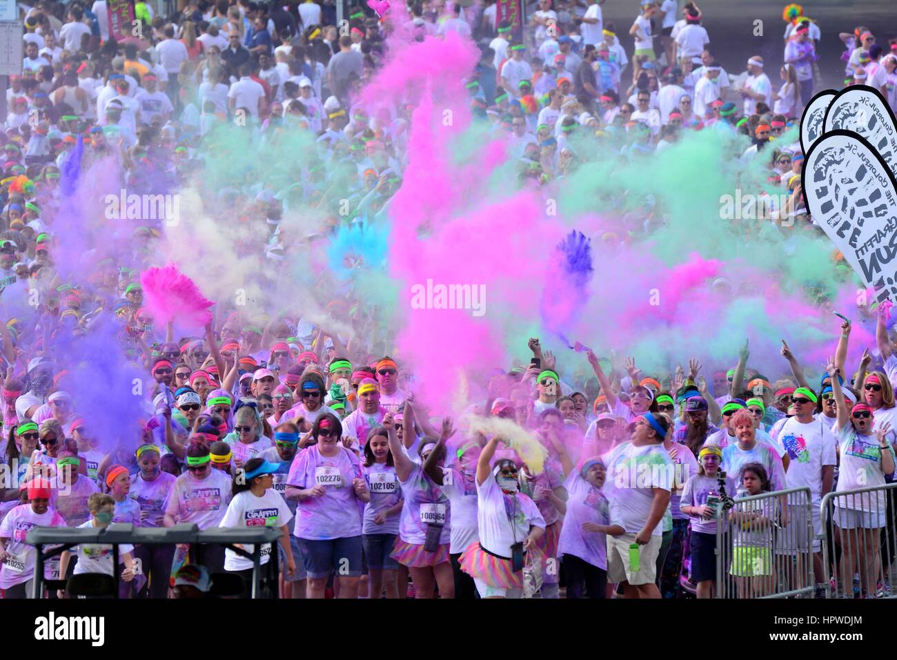 Graffiti Run in Denver Stock Photo - Alamy