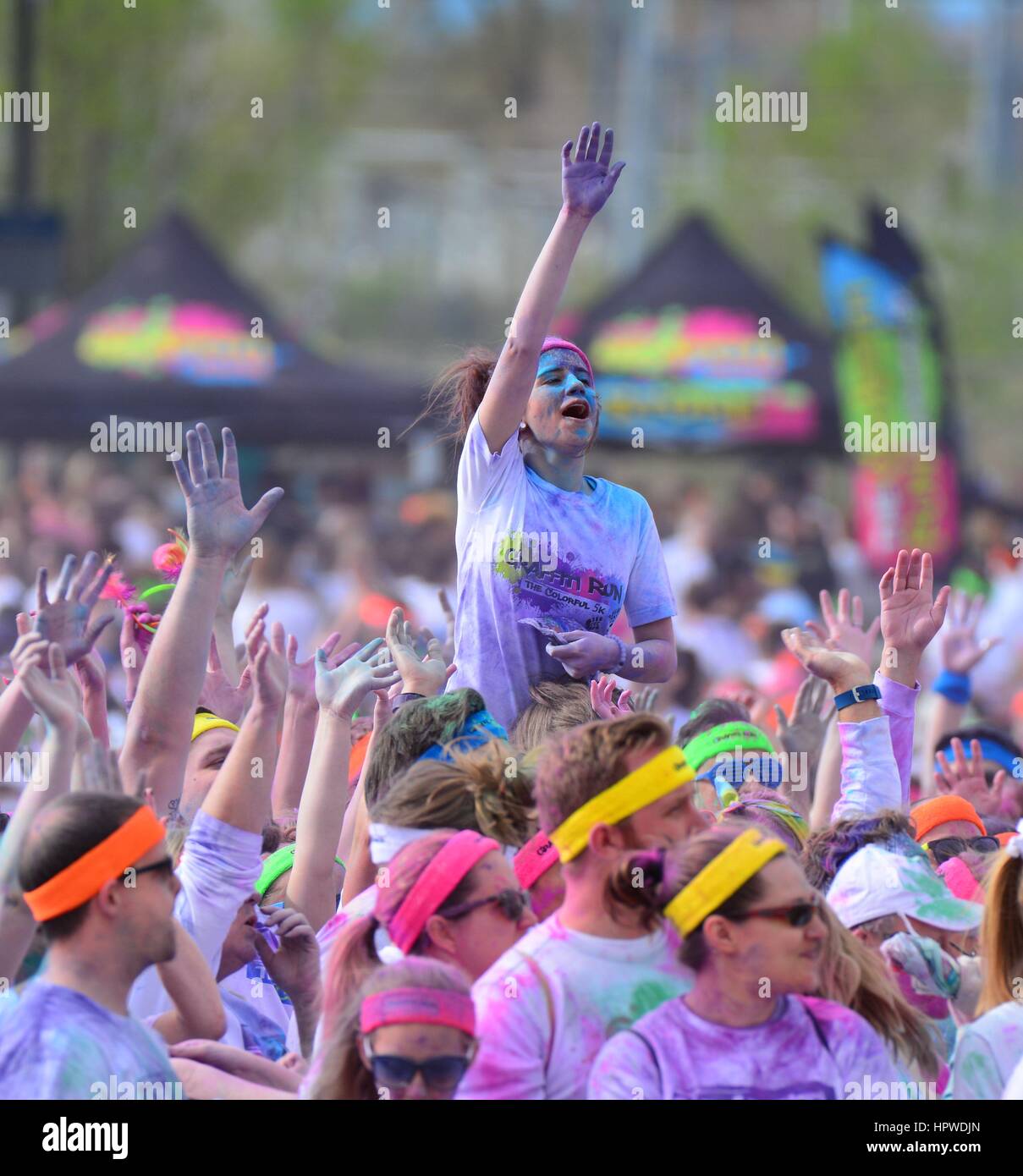 Graffiti Run in Denver Stock Photo - Alamy