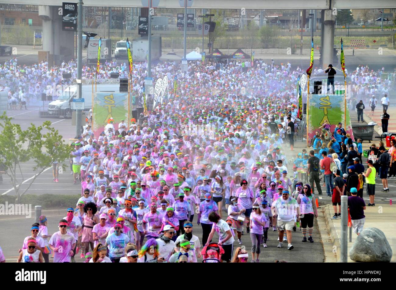Graffiti Run in Denver Stock Photo - Alamy