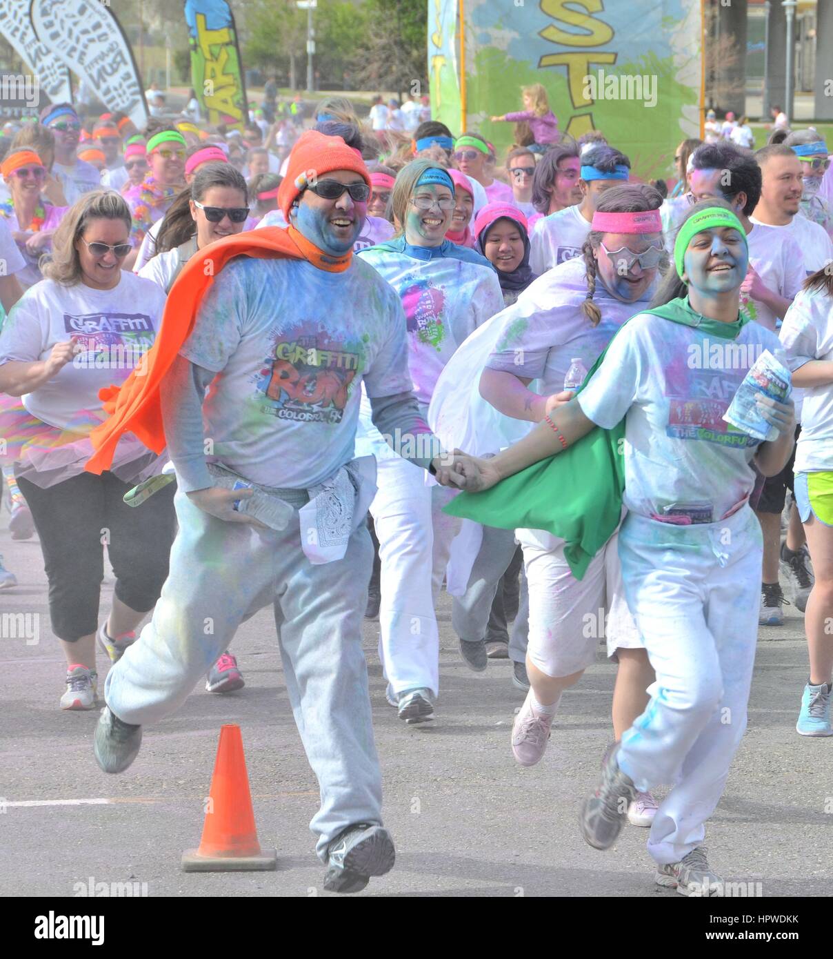 Graffiti Run in Denver Stock Photo - Alamy