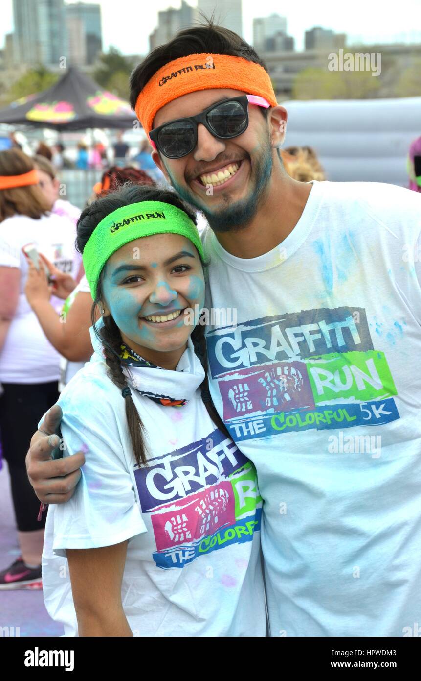 Graffiti Run in Denver Stock Photo - Alamy