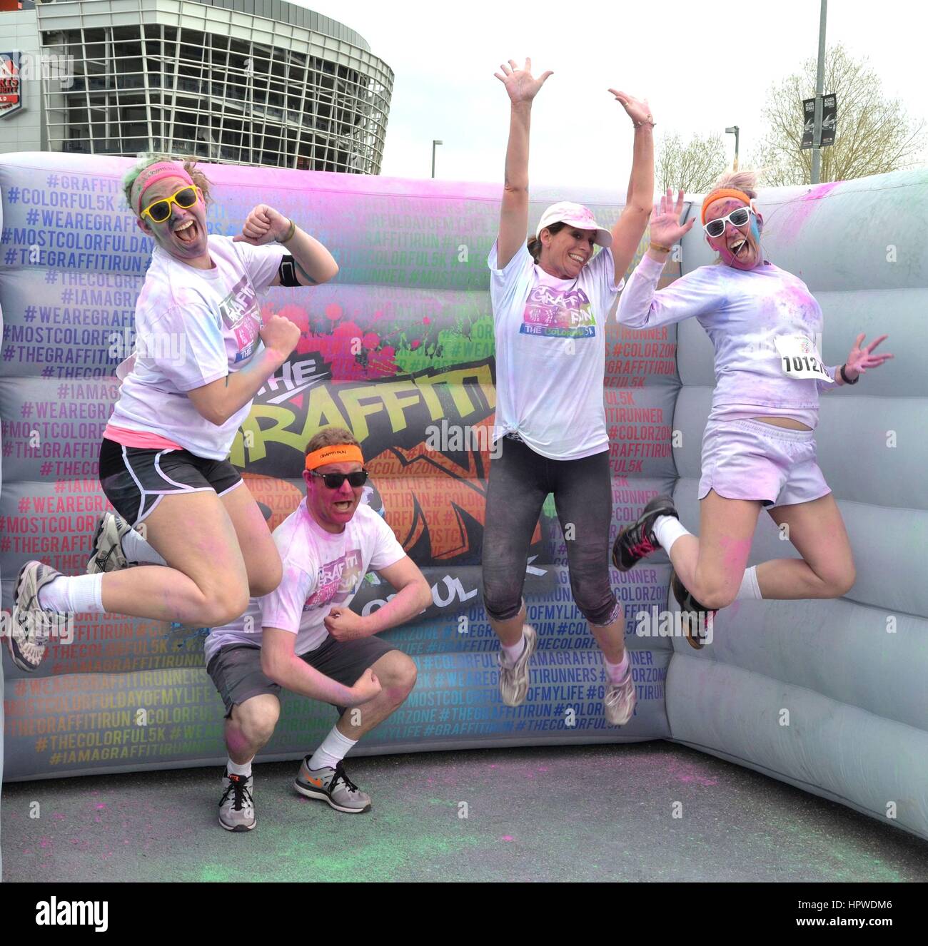 Graffiti Run in Denver Stock Photo - Alamy