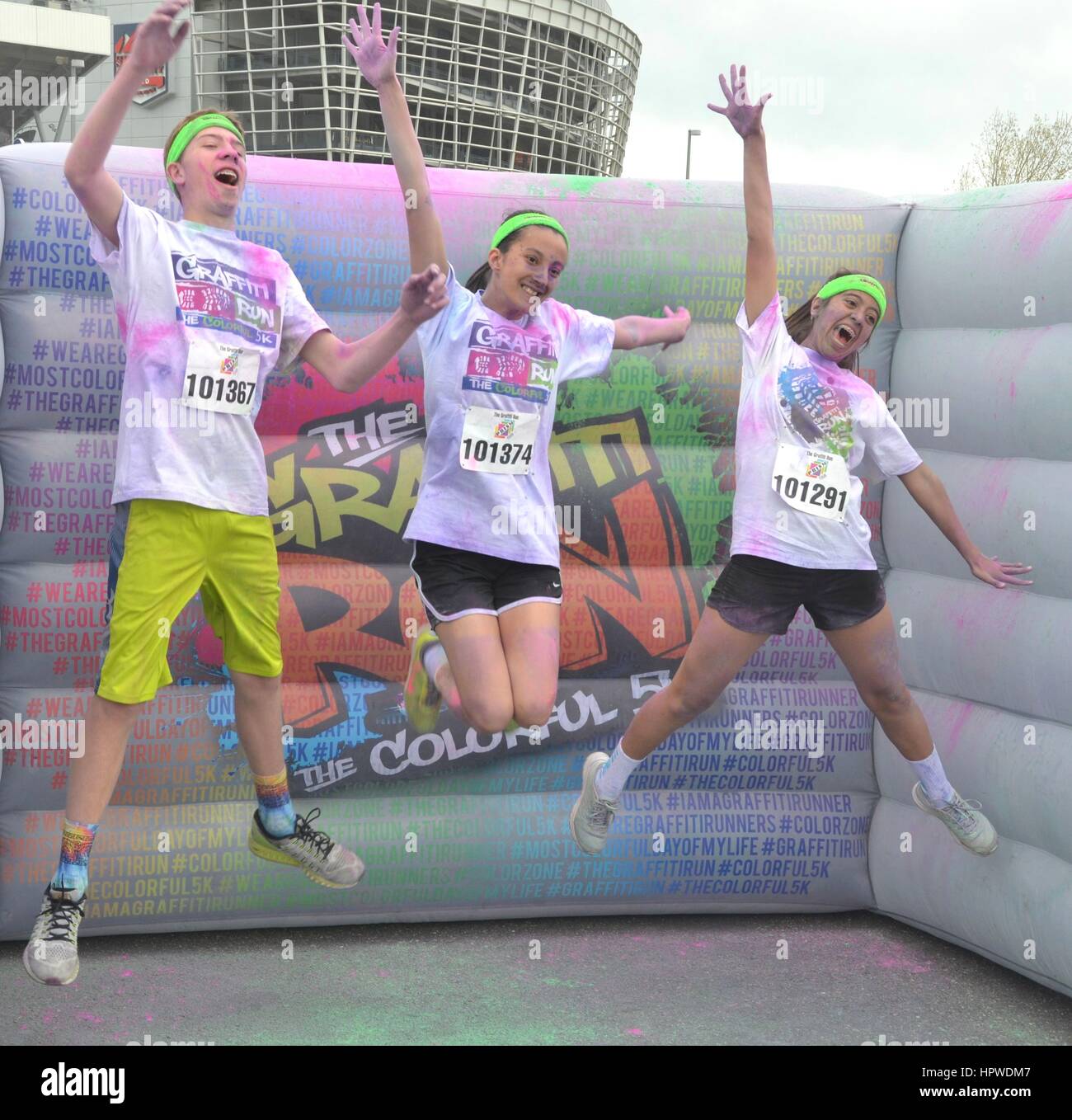 Graffiti Run in Denver Stock Photo - Alamy