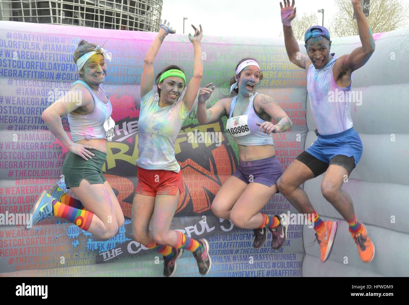 Graffiti Run in Denver Stock Photo - Alamy