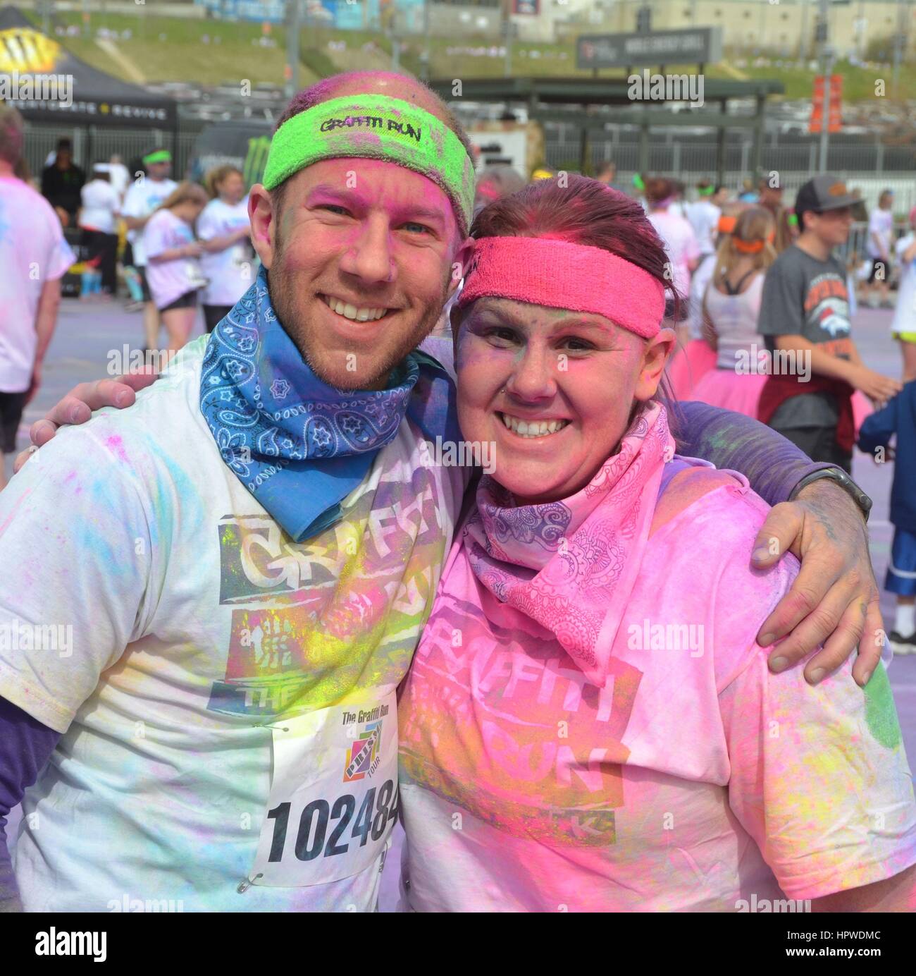 Graffiti Run in Denver Stock Photo - Alamy