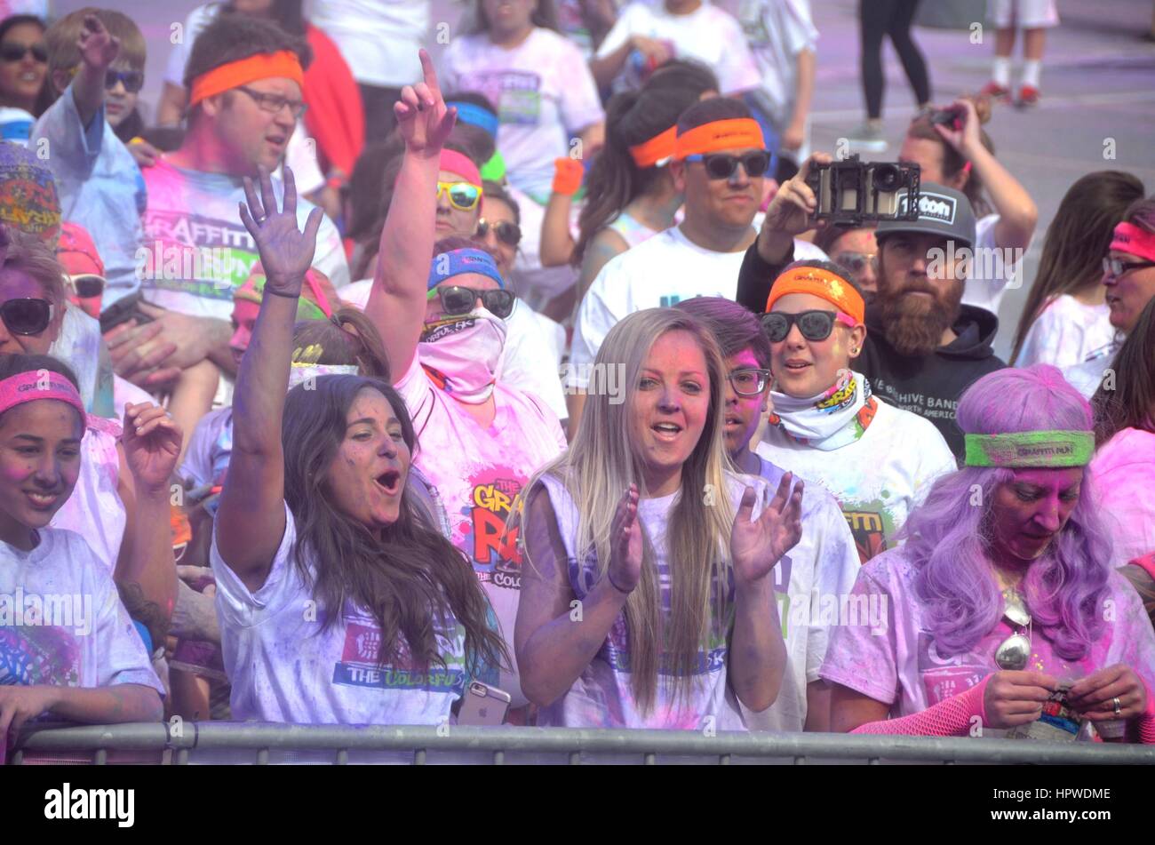 Graffiti Run in Denver Stock Photo - Alamy