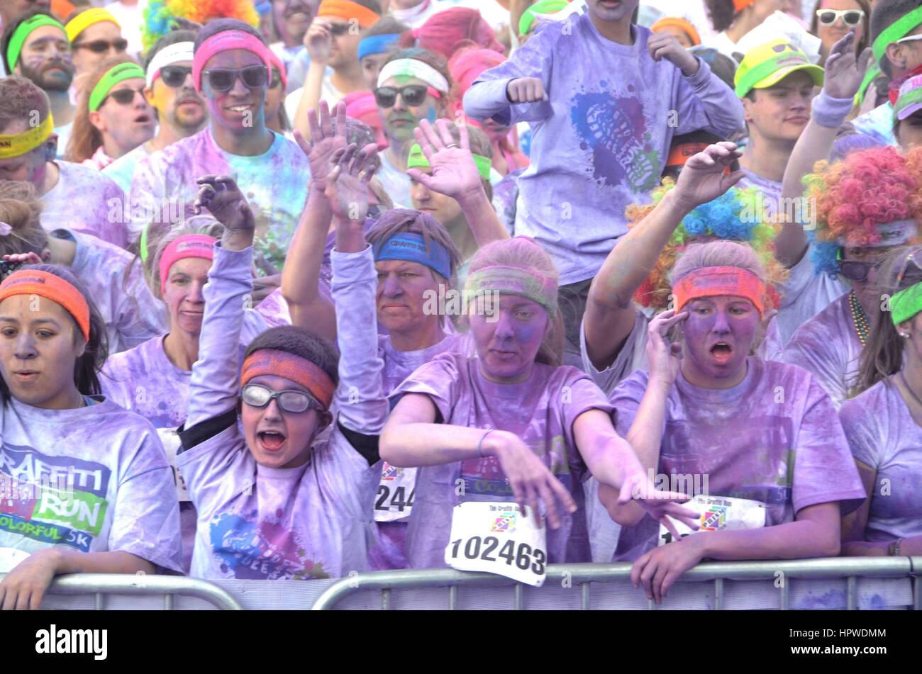 Graffiti Run in Denver Stock Photo - Alamy