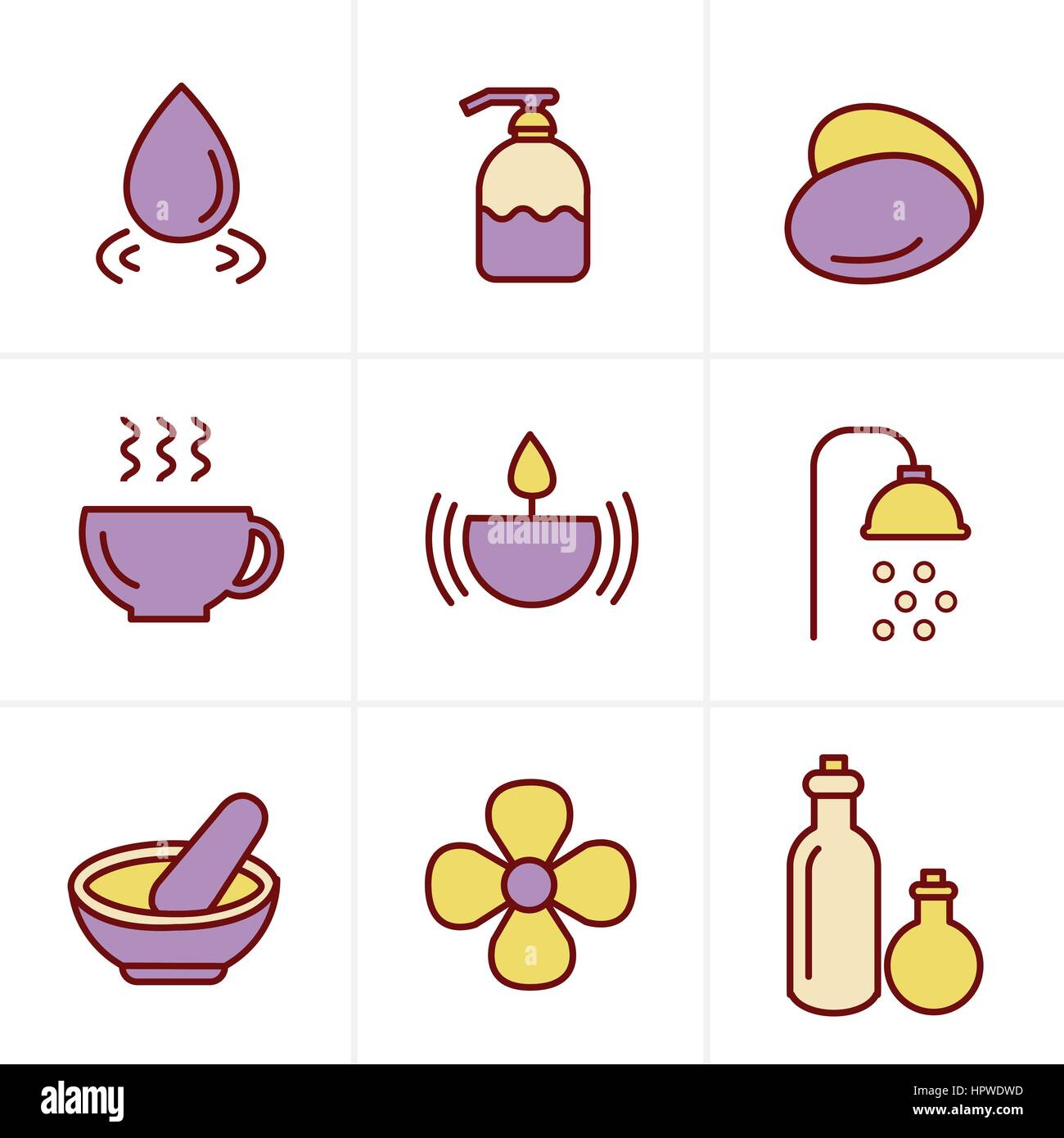 Icons Style Spa Icons Set, Vector Design Stock Vector Image & Art - Alamy