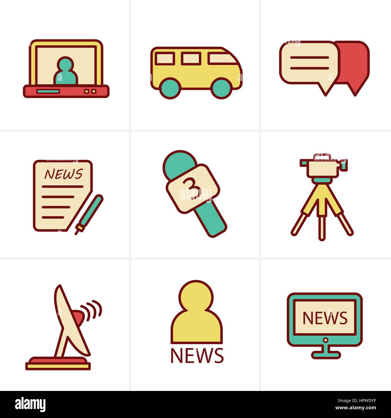 Newspaper Reporter Interview Stock Vector Images - Alamy