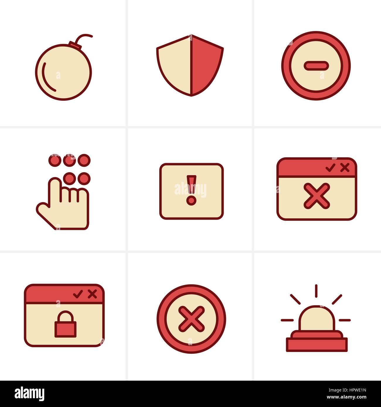 Icons Style Security icons Stock Vector Image & Art - Alamy