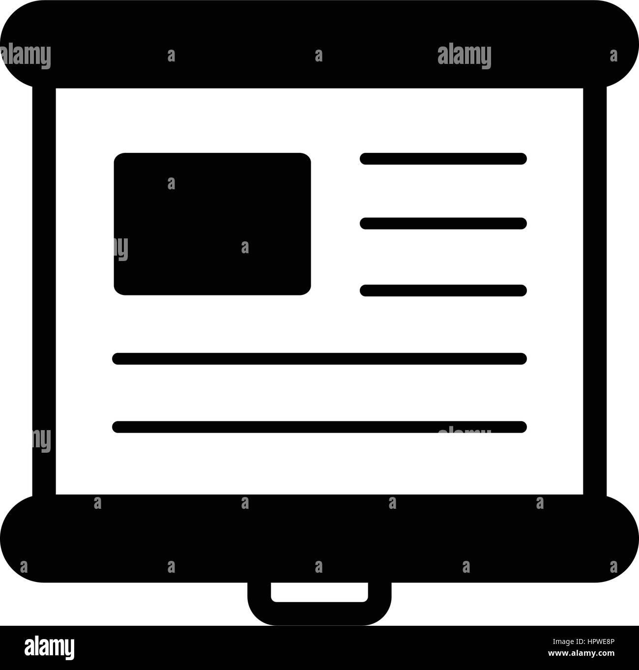 projector screen isolated icon black Stock Vector Image & Art - Alamy