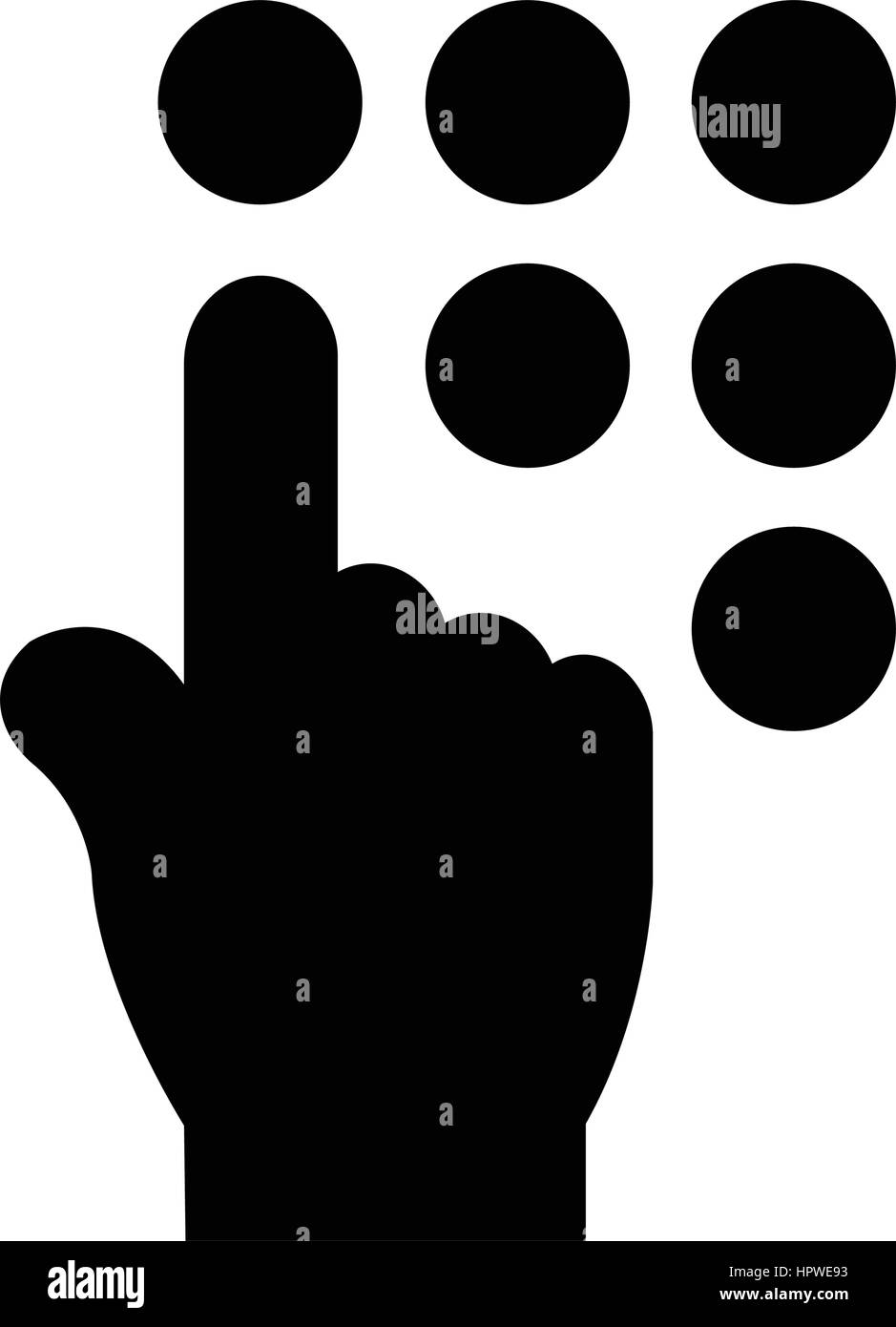 click, hand icon black icon Stock Vector Image & Art - Alamy