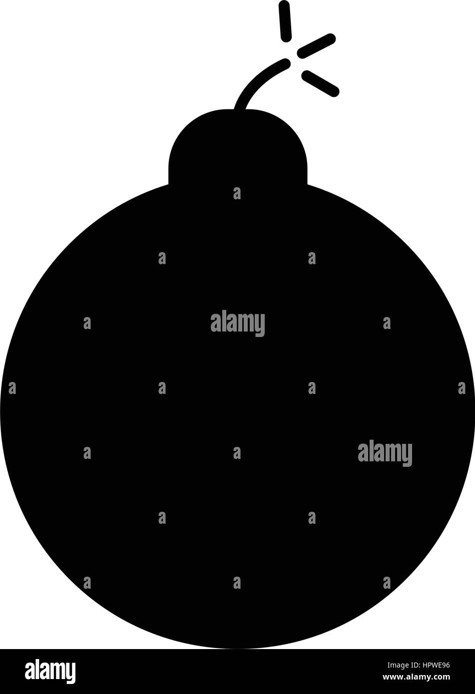 bomb icon. Flat vector black icon Stock Vector Image & Art - Alamy