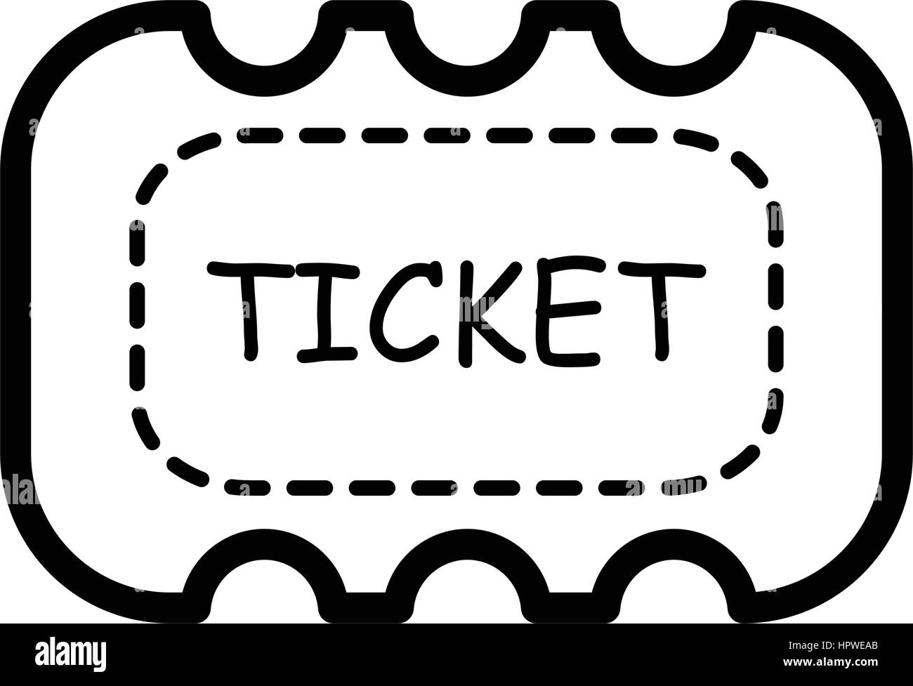 Ticket icon on white background line style Stock Vector Image & Art - Alamy