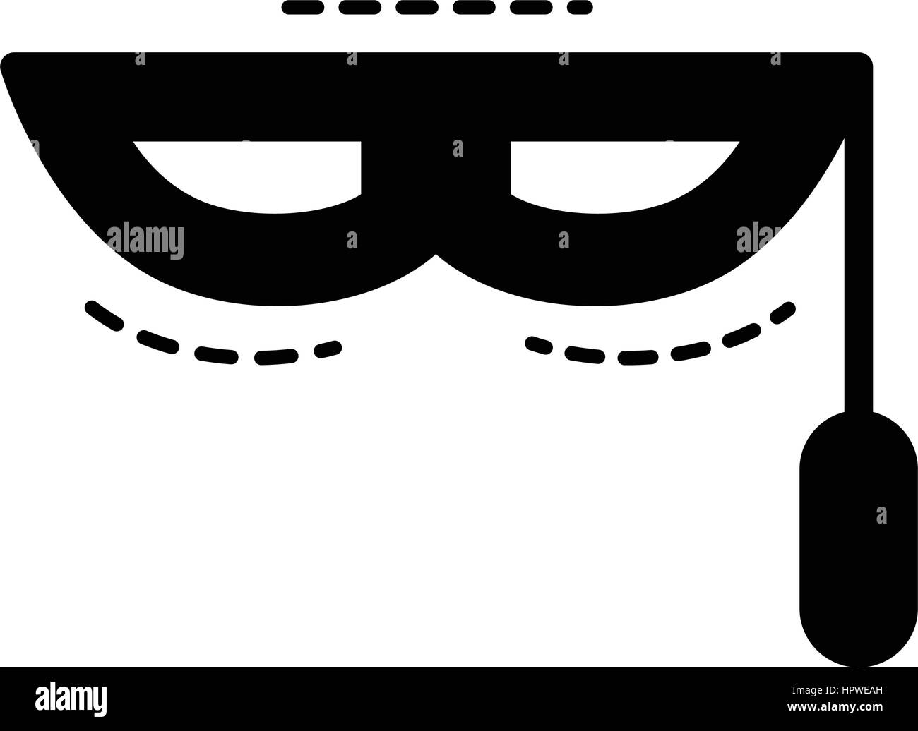 Black feathers mask Stock Vector Images - Alamy