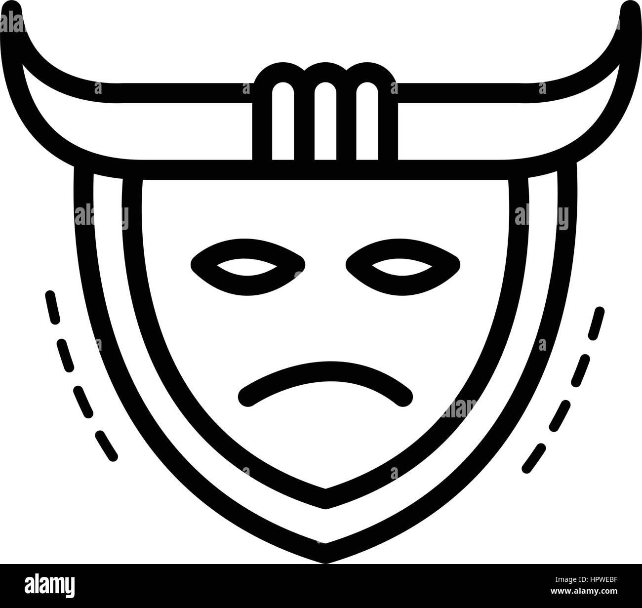 samurai mask icon line style Stock Vector Image & Art - Alamy