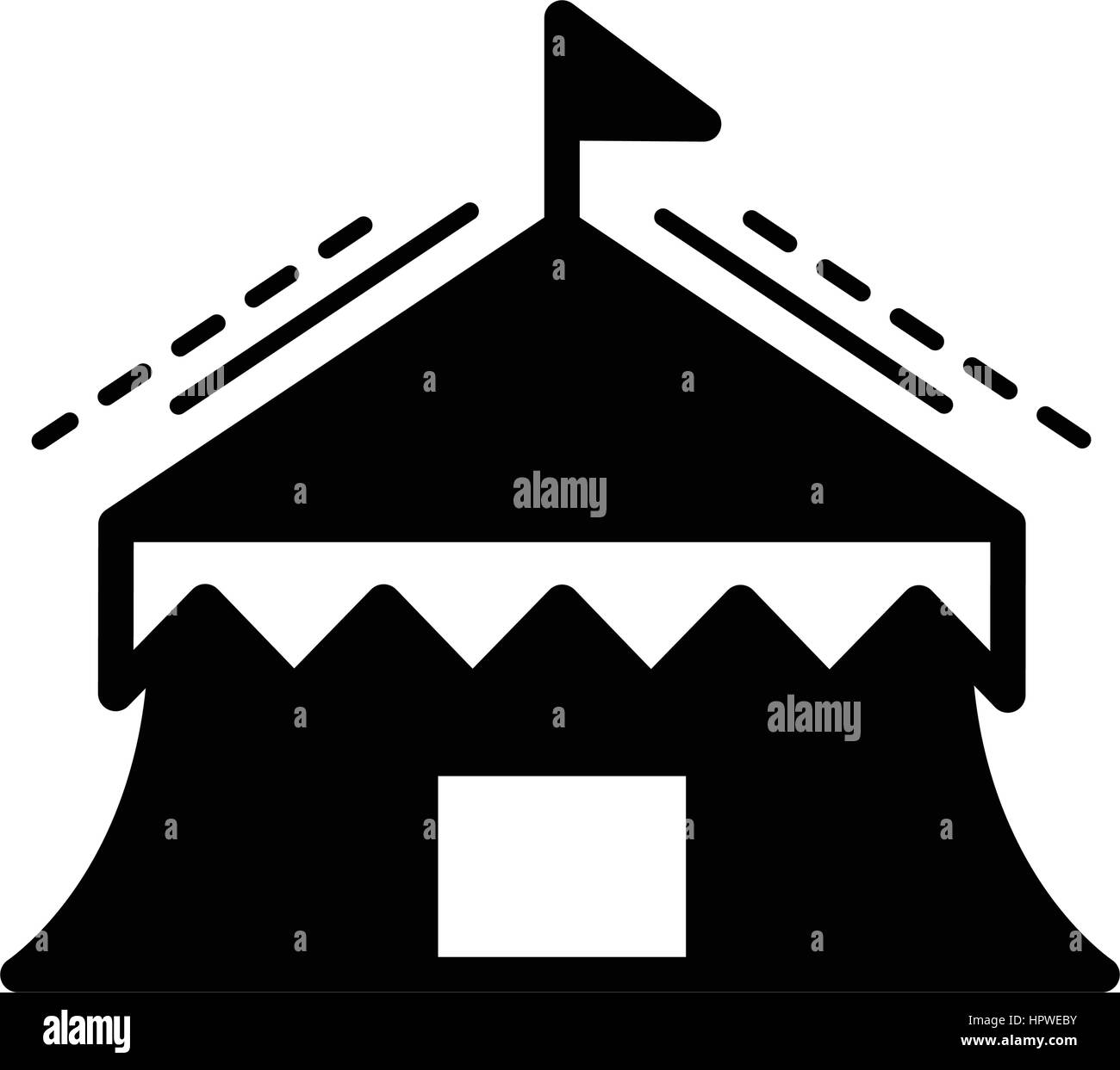 Black circus tent icon isolated Stock Vector Images - Alamy