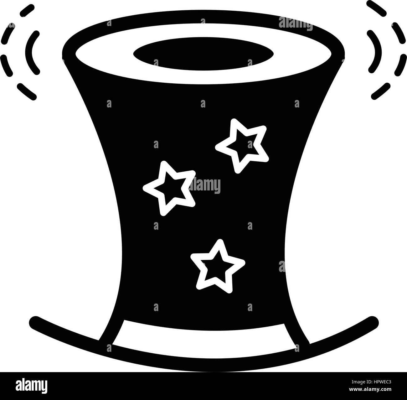 Magic hat icon black Black and White Stock Photos & Images - Alamy