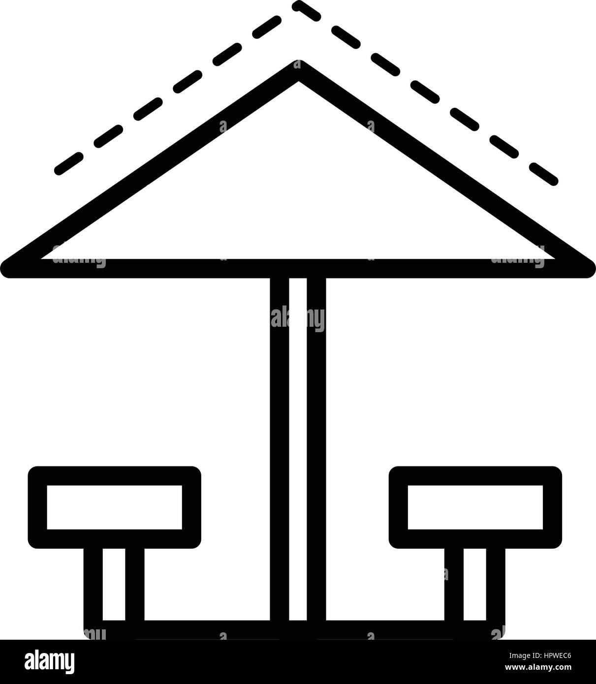 Bench beach Stock Vector Images - Alamy