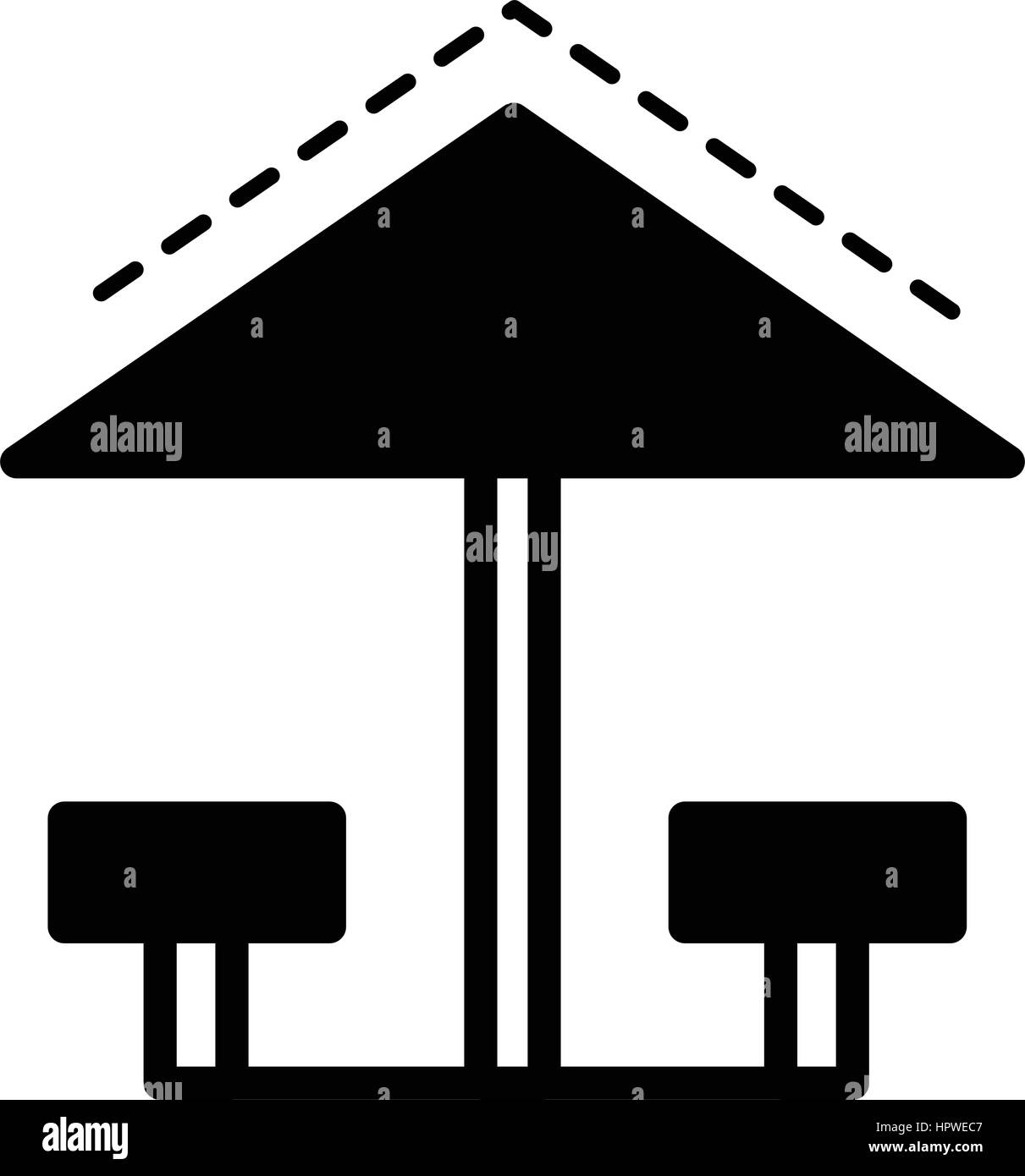 Bench beach waves Stock Vector Images - Alamy